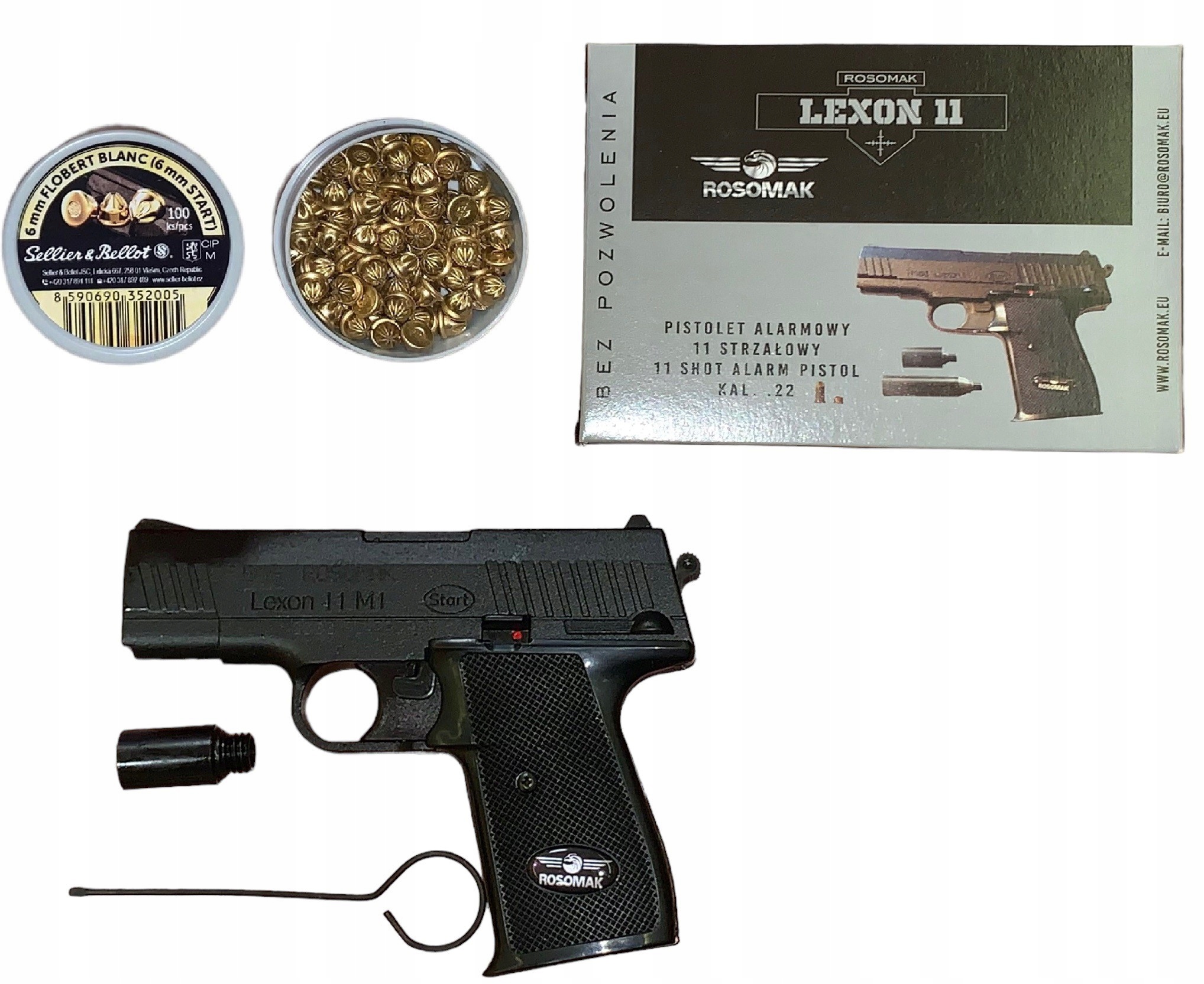 PISTOLET HUKOWY LEXON 11 + 25 SZTUK AMUNICJI 6 MM 15251349504 - Allegro.pl