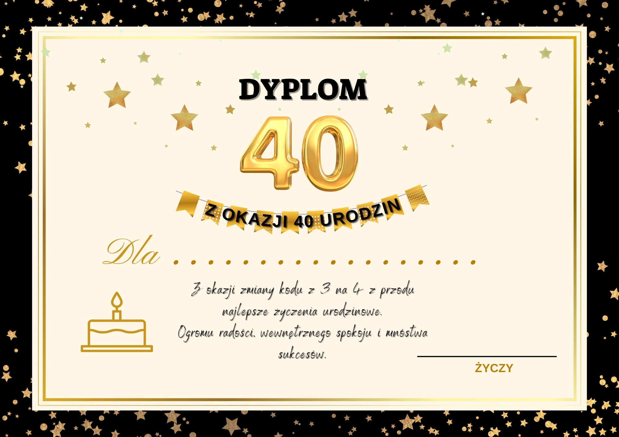 DYPLOM PREZENT Z ŻYCZENIAMI Na 40 Urodziny • Cena, Opinie • Zabawne ... DYPLOM PREZENT Z ŻYCZENIAMI Na 40 Urodziny • Cena, Opinie • Zabawne ...