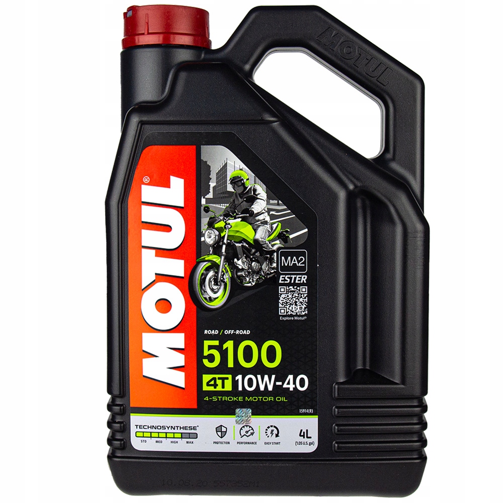 OLEJ MOTUL 5100 4T 10W40 JASO MA2 ESTER 4L 104068 za 154,49 zł z Konary - Allegro.pl - (11509698466)