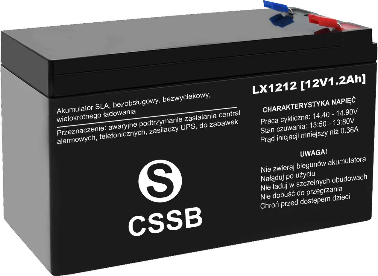AKUMULATOR AGM VRLA 12V 1,2Ah DO UPS AUTKA ZABAWKI KASY FISKALNEJ ITP... - Sklep, Opinie, Cena w ...