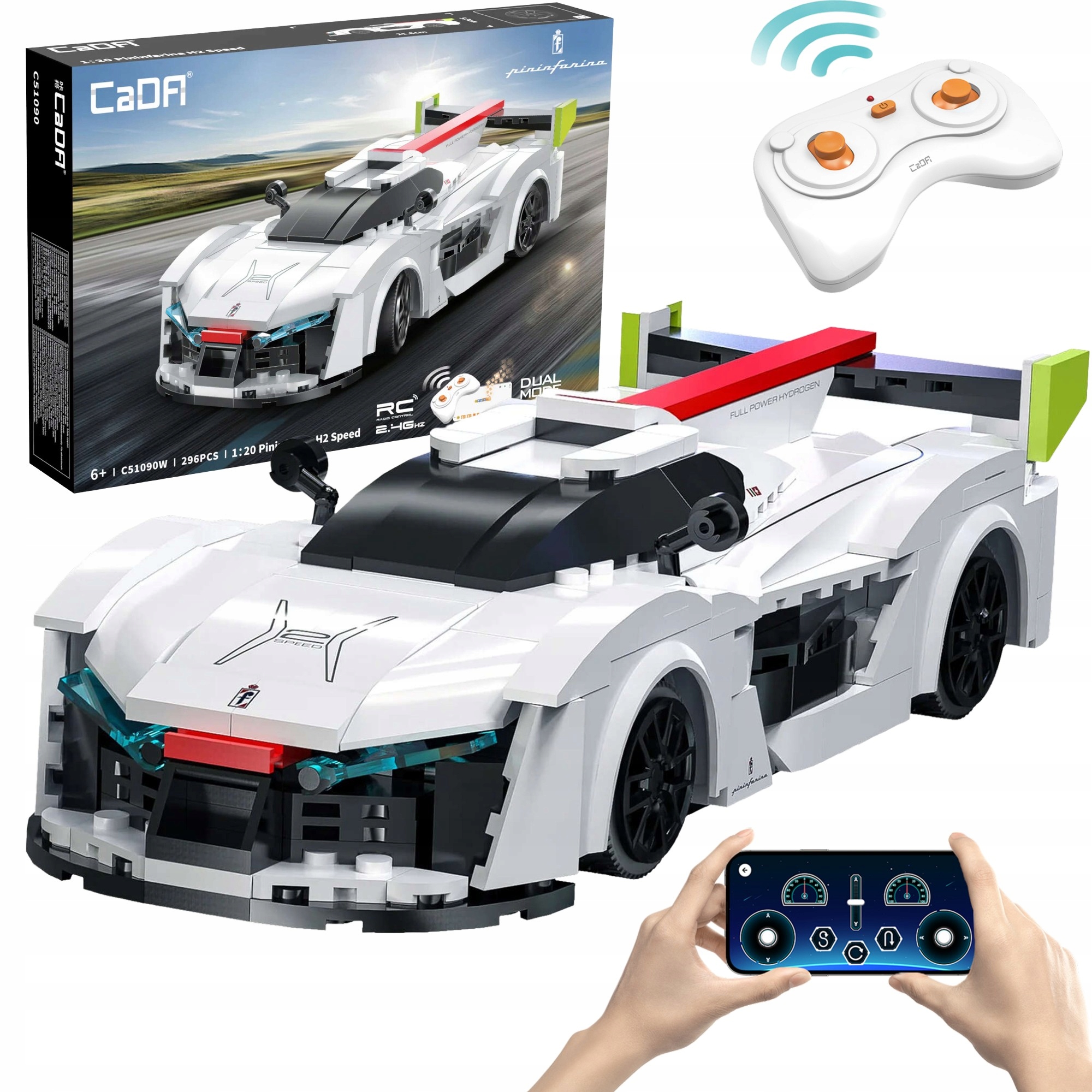 STAVEBNICE CADA AUTO NA DÁLKOVÉ OVLÁDÁNÍ PININFARINA H2 SPEED DUAL MODE ...