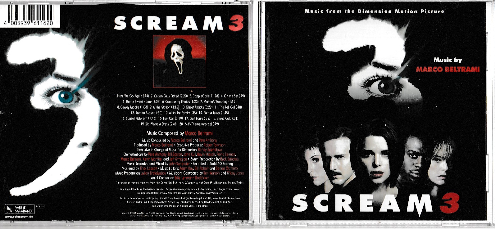 Scream 3 (Music From The Dimension Motion Picture) Marco Beltrami CD ...
