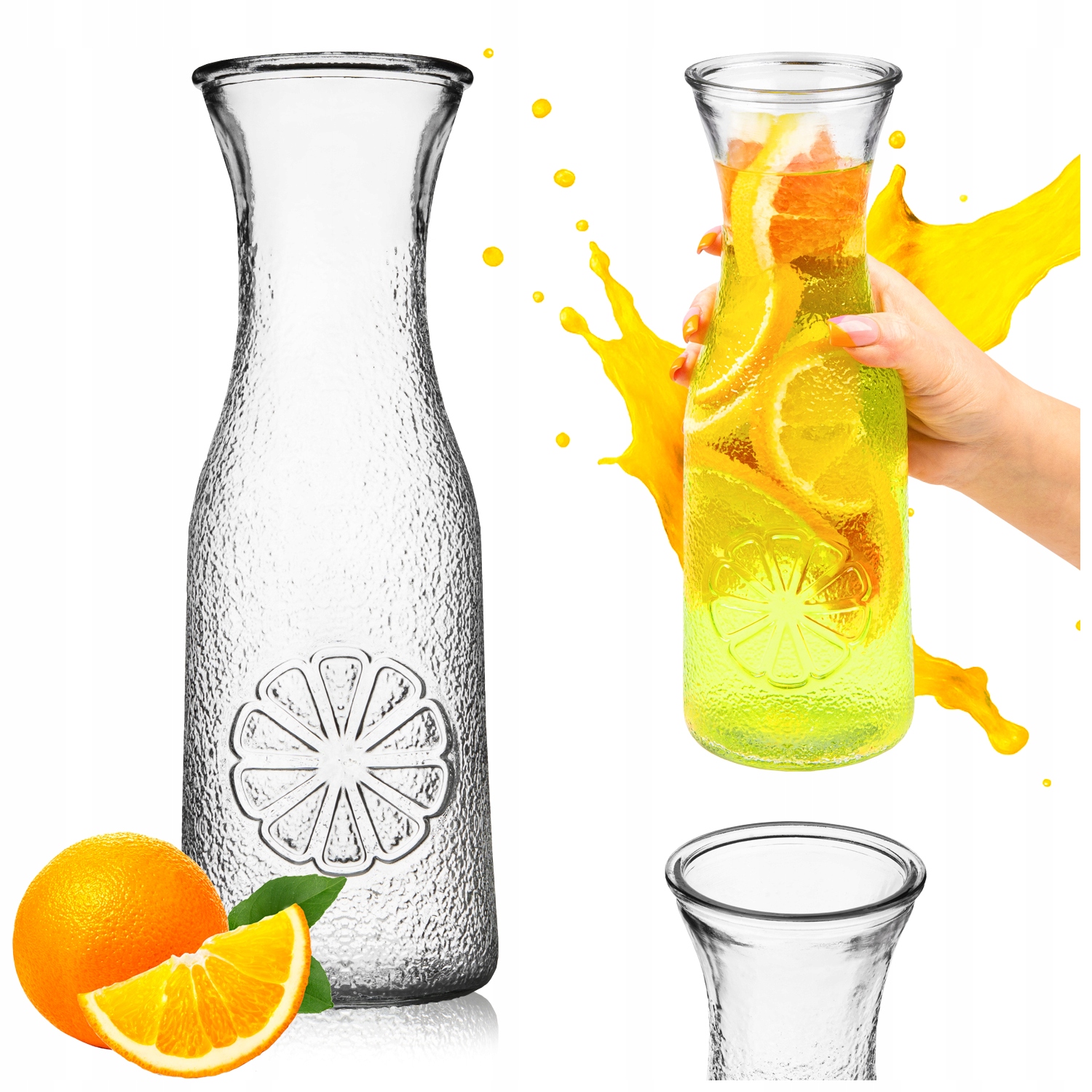 Karafka szklana LEMON 1 L na wodę lemoniadę NAPOJE ALKOHOL DZBANEK do wody (5905325320459 ...