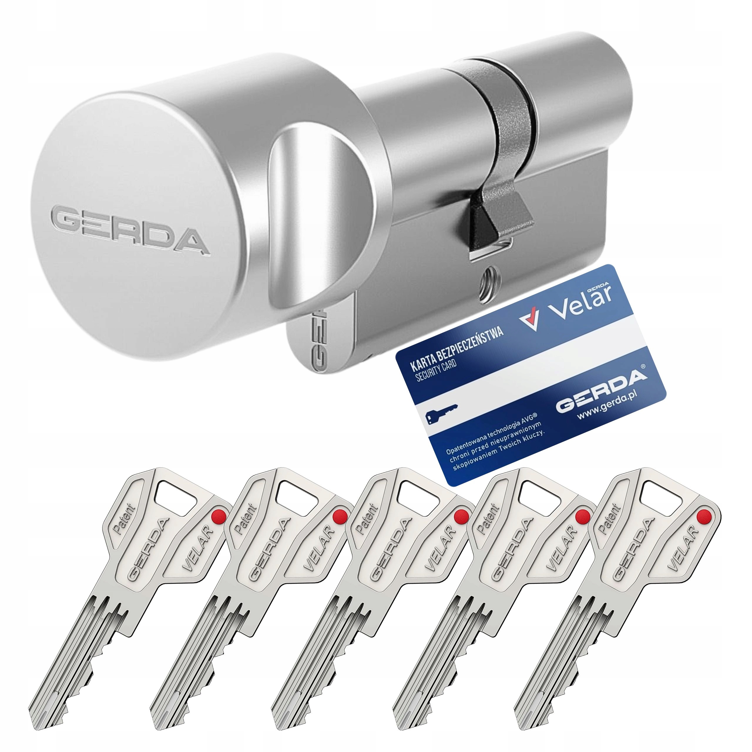 Wkładka Gerda Velar Pro G40/45 z gałką nikiel, (5907452085591) • Ár ...