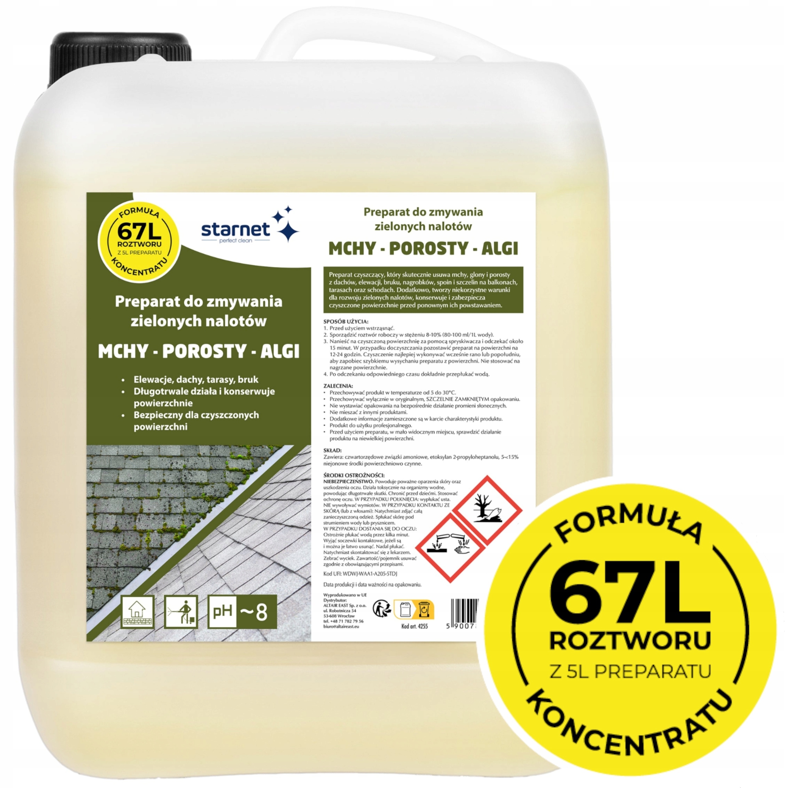 FOLYADÉK KONCENTRÁTUM 5L MOHA ELTÁVOLÍTÓ TELJESÍTMÉNY 67L ÚJ za 10830.00HUF-ért - Allegro