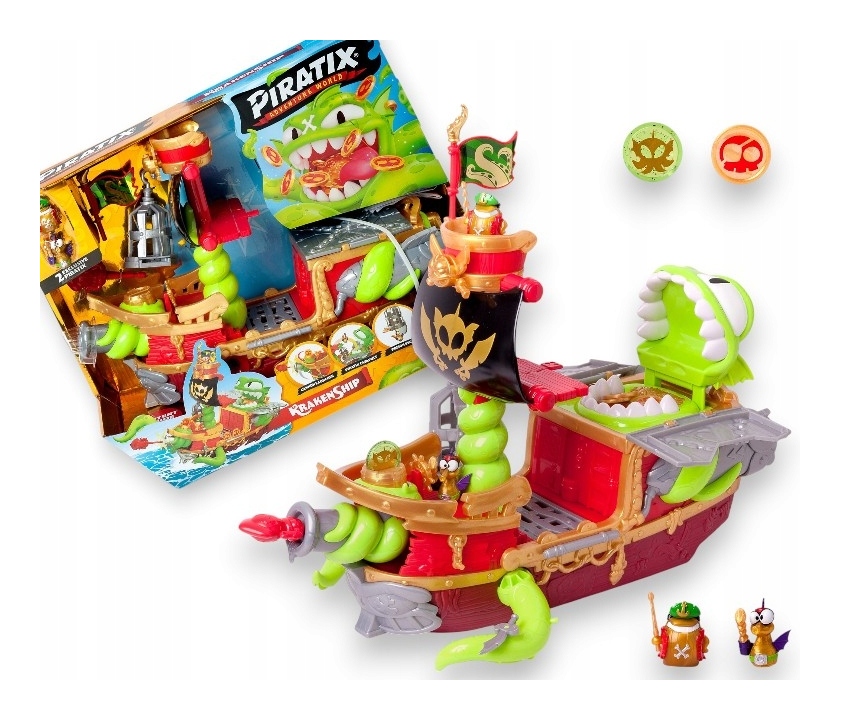 MagicBox - Piratix seria 2 - Shark Treasure - Statek Piracki Kraken ...