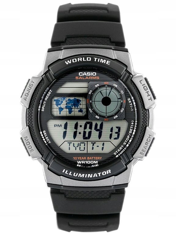 ZEGAREK MĘSKI CASIO AE-1000W 1BVDF - WORLD TIME 13204682864 - Allegro.pl