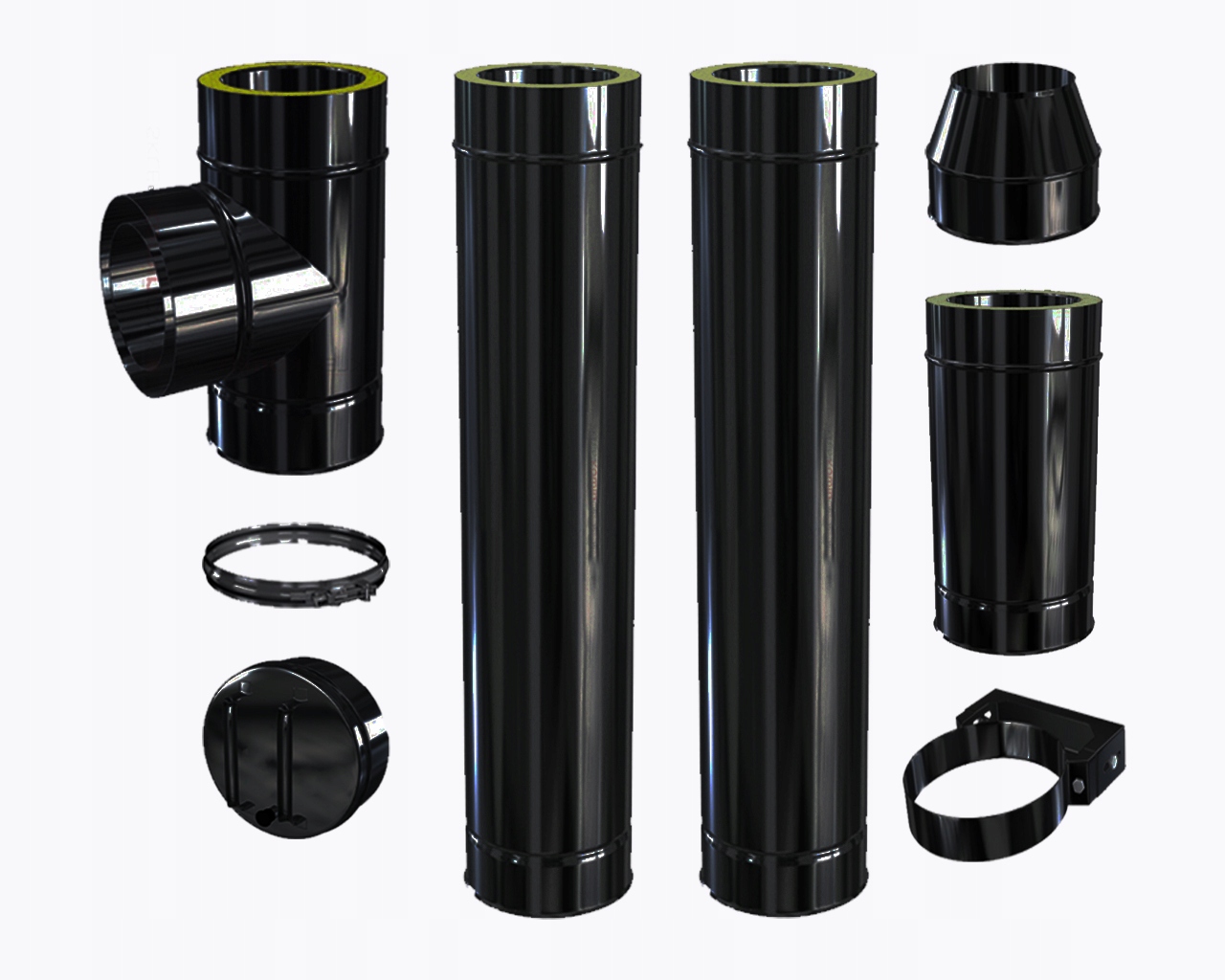 KOMIN MALOWANY IZOLOWANY 3m CZARNY ZEWNĘTRZN fi150 • Cena, Opinie • Systemy kominowe 13152699347 ...