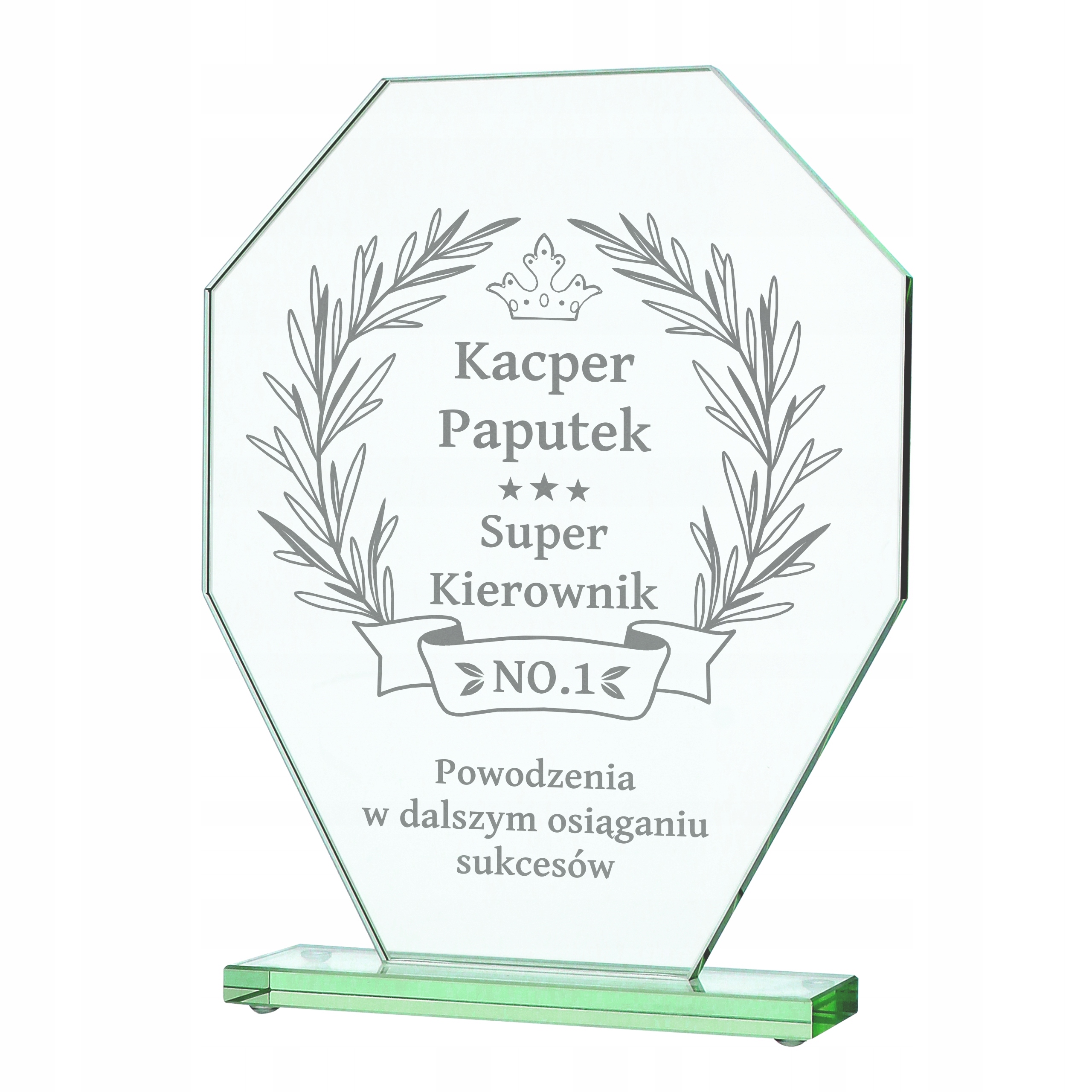 Statuetka szklana z grawerem na prezent projekt - 13451639486 - Allegro.pl Statuetka szklana z grawerem na prezent projekt - 13451639486 - Allegro.pl