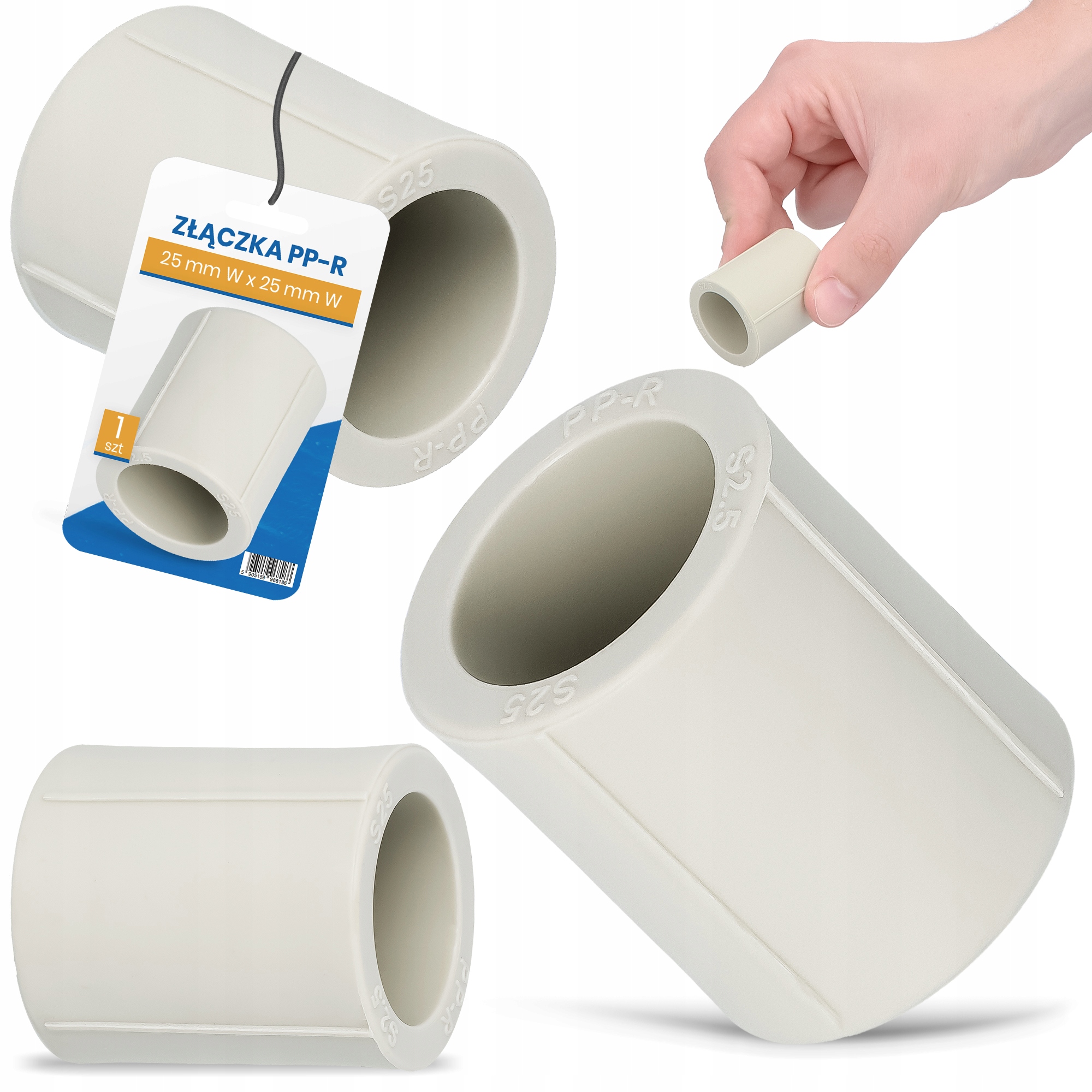 ZŁĄCZKA PPR 25mm MUFA ŁĄCZNIK ZŁĄCZE POLIPROPYLEN ZGRZEWANA Rur Wody CO ...