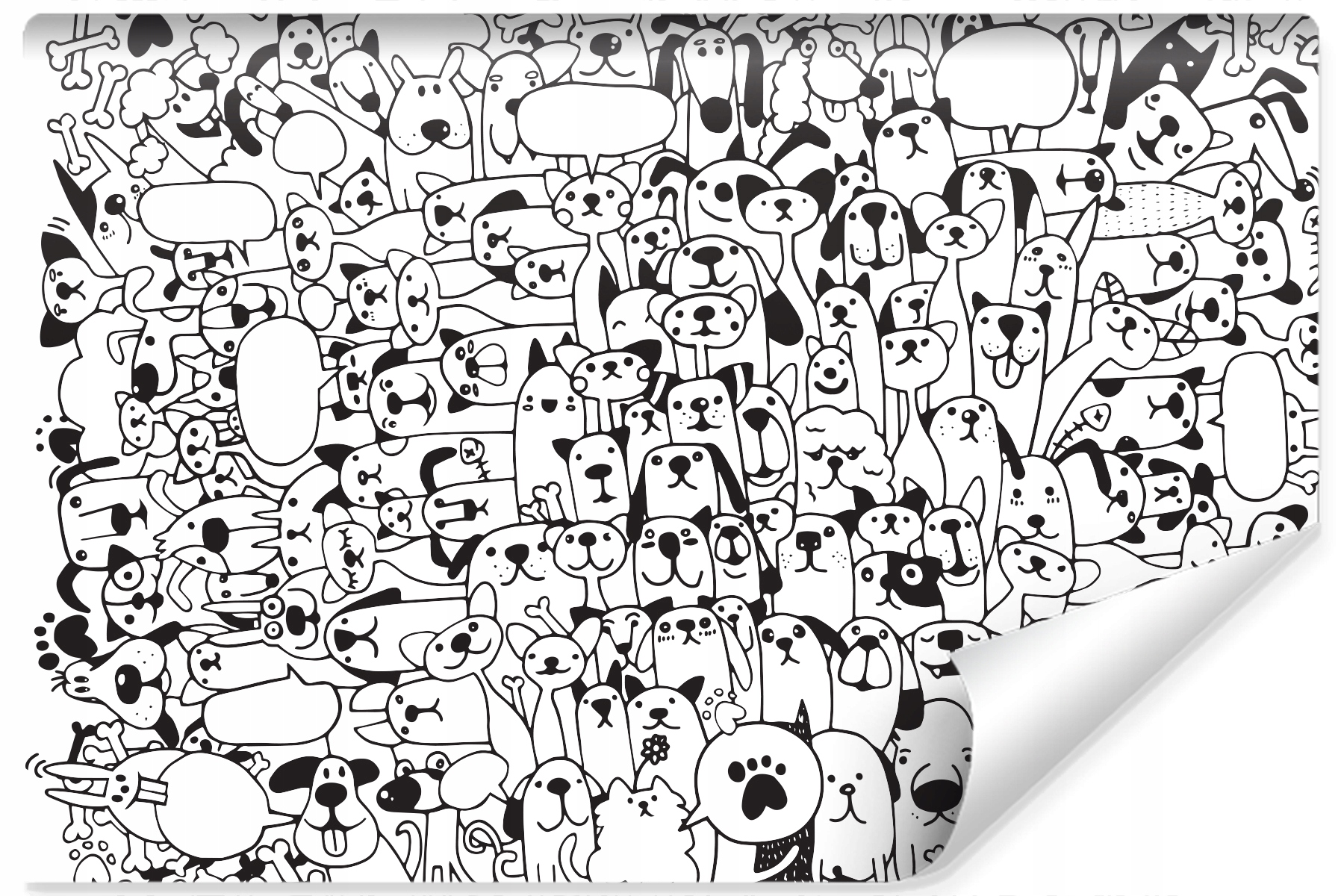 Fototapeta Čiernobiela Mačky PSY Detská 405x270 - Allegro