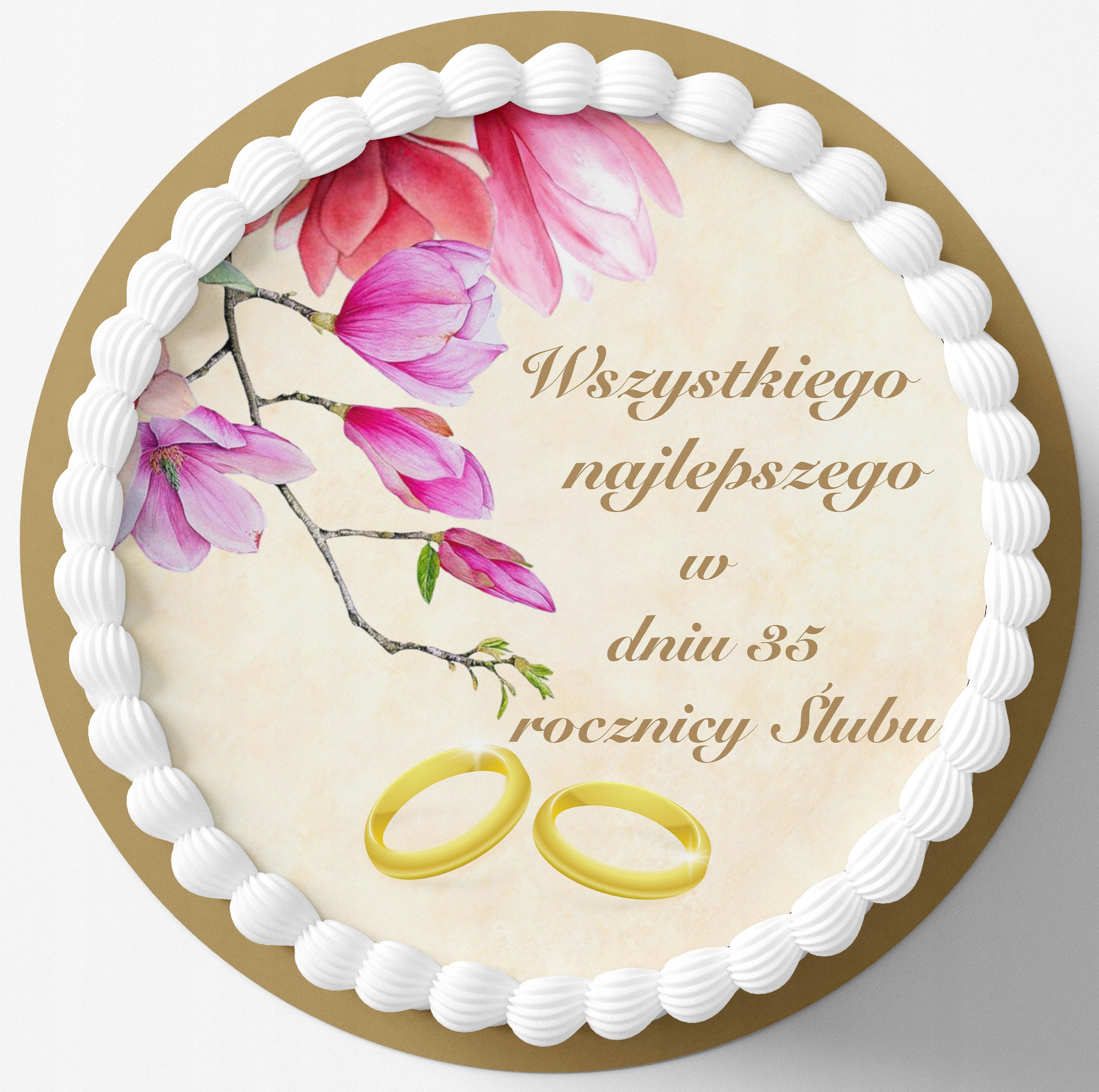 PAPIER WAFLOWY OPŁATEK ROCZNICA ROCZNICE URODZINY IMIENINY A4 (5906146226777) • Cena, Opinie ...