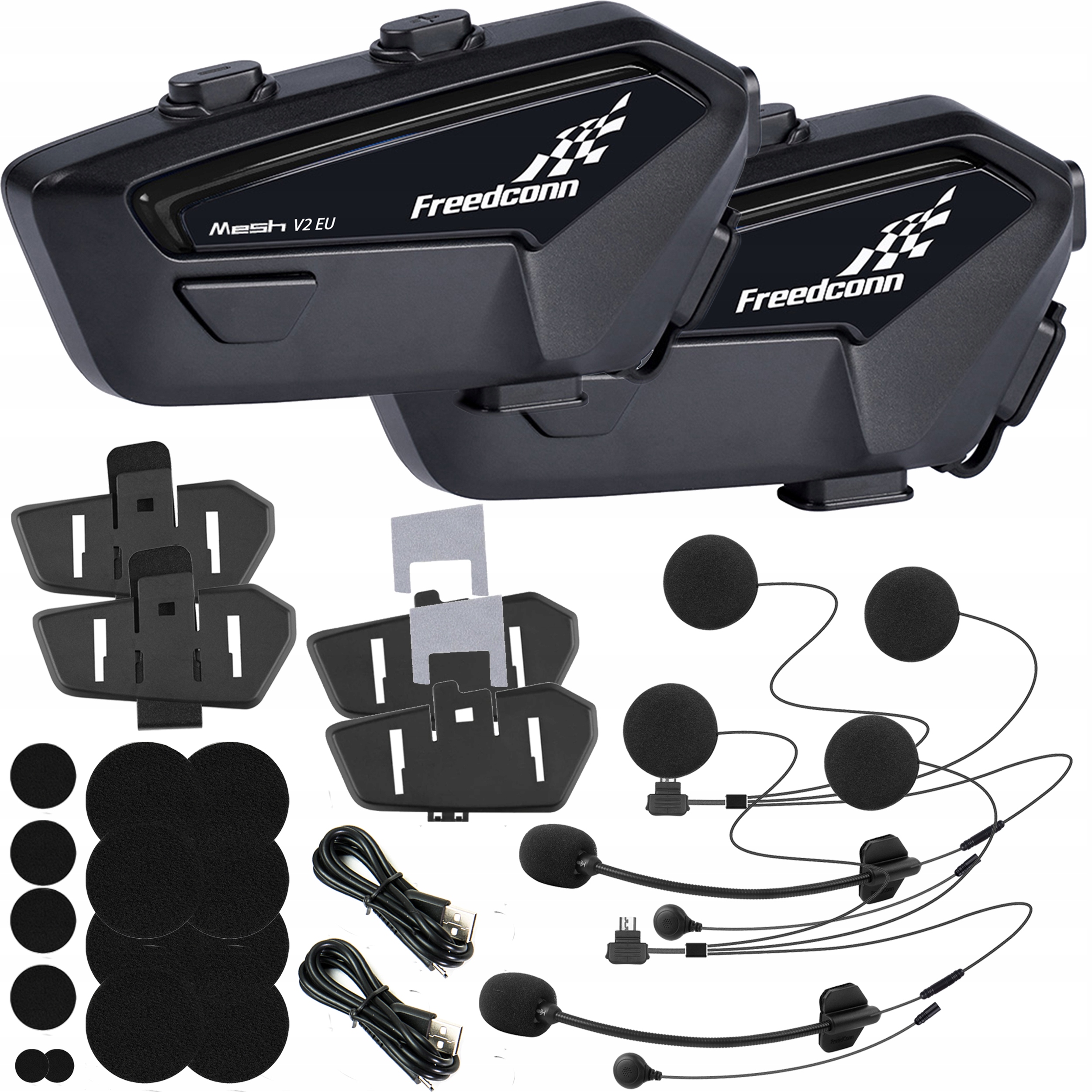 FreedConn Interkom motocyklowy FX PRO V2 do 6 osób Mesh polskie ...