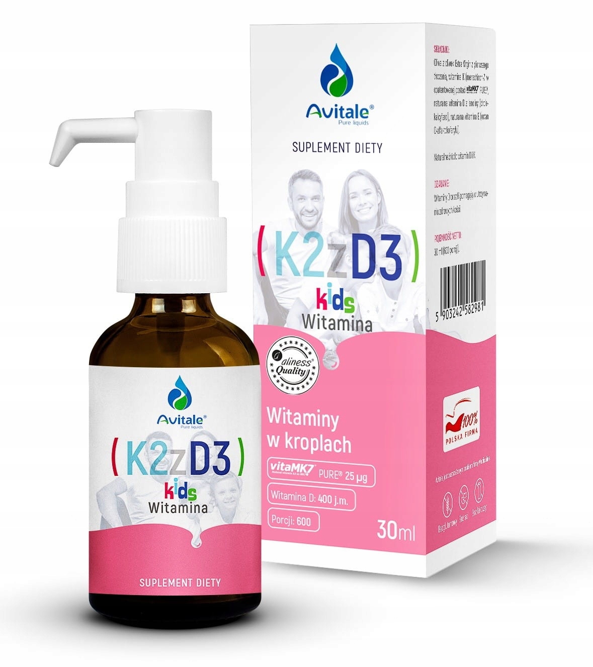Avitale, K2 z D3 FORTE x 30 ml (5903242582882) • Cena, Opinie ...