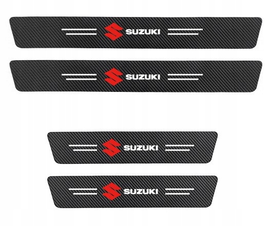 Karbonowe naklejki ochronne na progi SUZUKI zestaw 4 sztuki • Cena ...