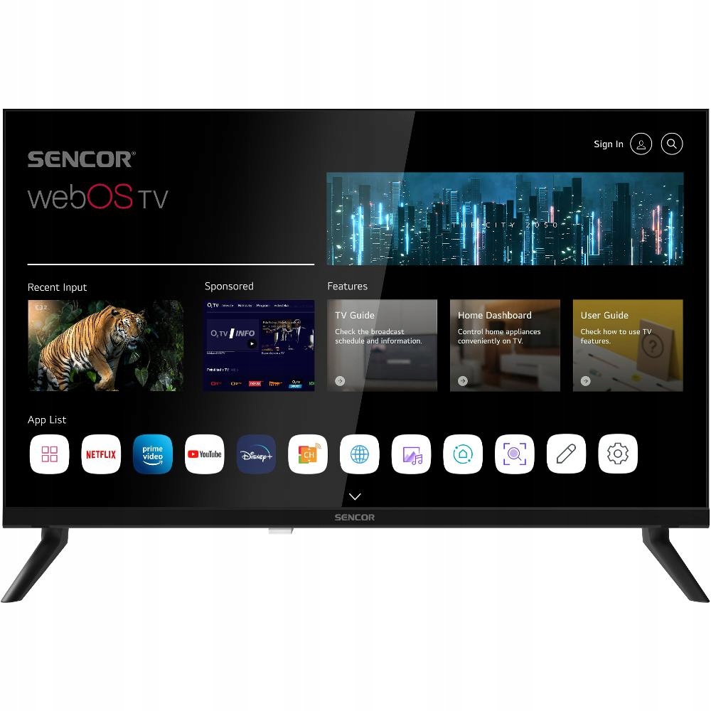 LED SMART webOS televize SENCOR SLE 24S803B 24" TV HD Ready ...