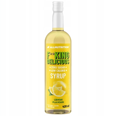 ALLNUTRITION FITKING DELICIOUS SYRUP 420ML SYROP CYTRYNOWY SOK DO WODY ...