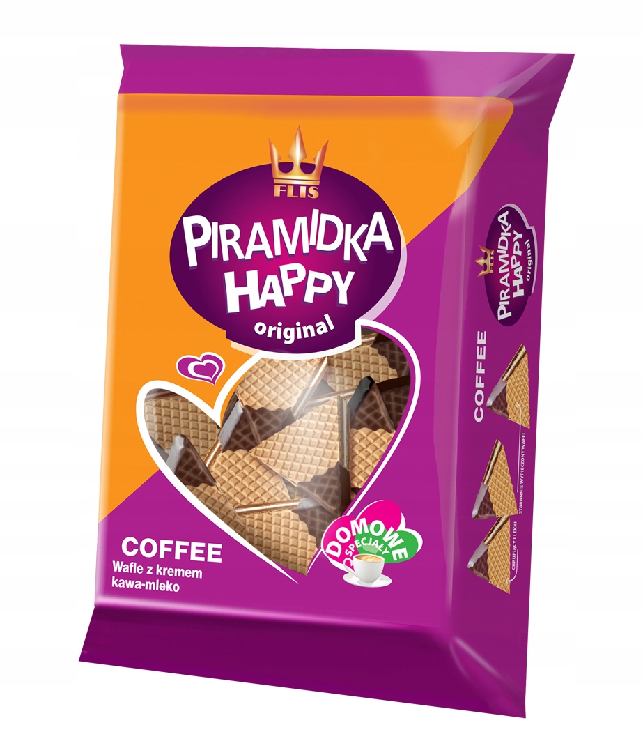 Flis Wafle Piramidka Happy 600g (5908234812084) • Cena, Opinie • Wafle ...