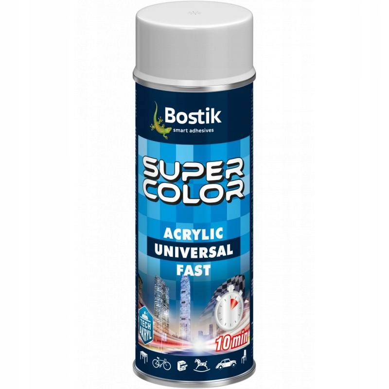 Spray festék Bostik Super Color Akril Univerzális Gyors 400 ml fehér ...