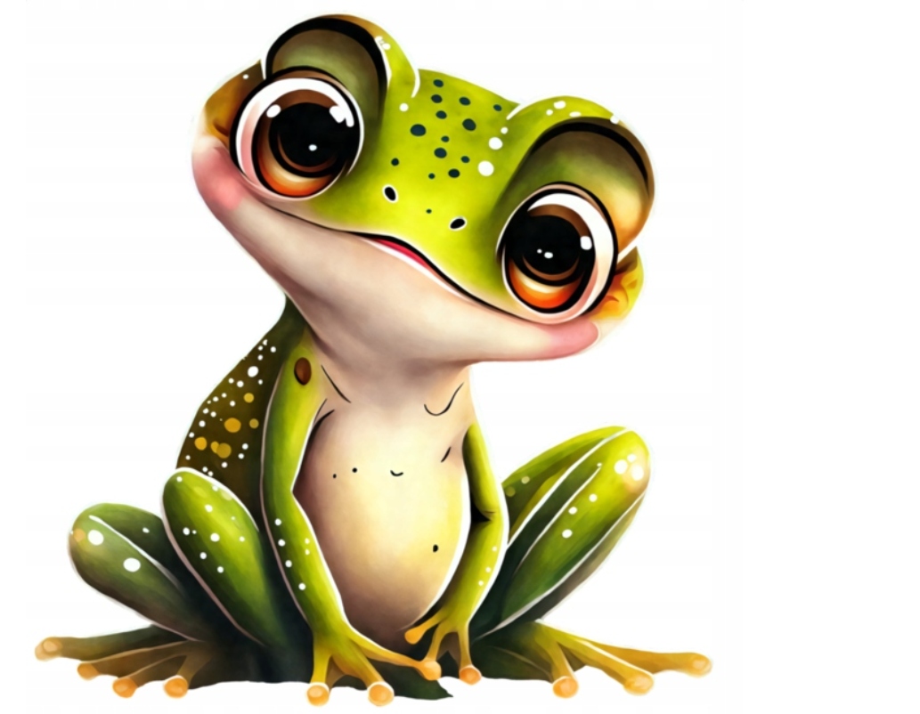 Naprasowanka Aplikacja Termo Naklejka Słodka Mała Żabka Żaba Ropucha ...