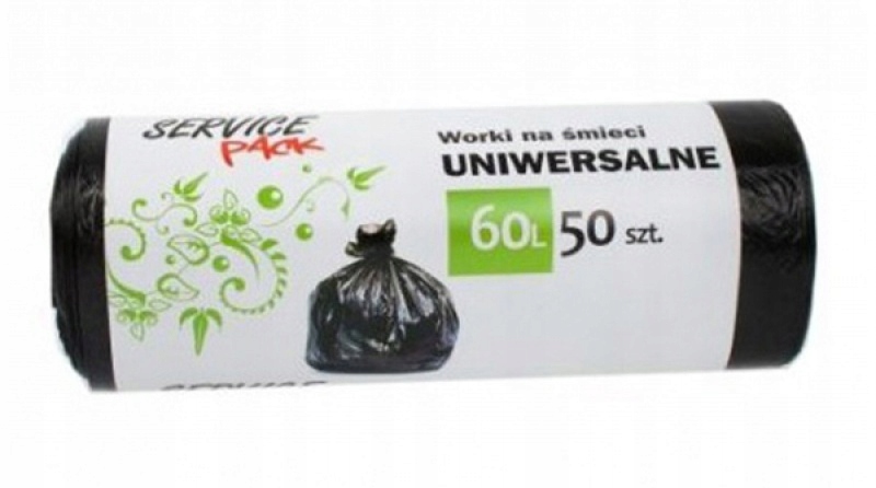 Worki na śmieci HDPE 60l 50szt. STELLA czarne • Cena, Opinie - Allegro