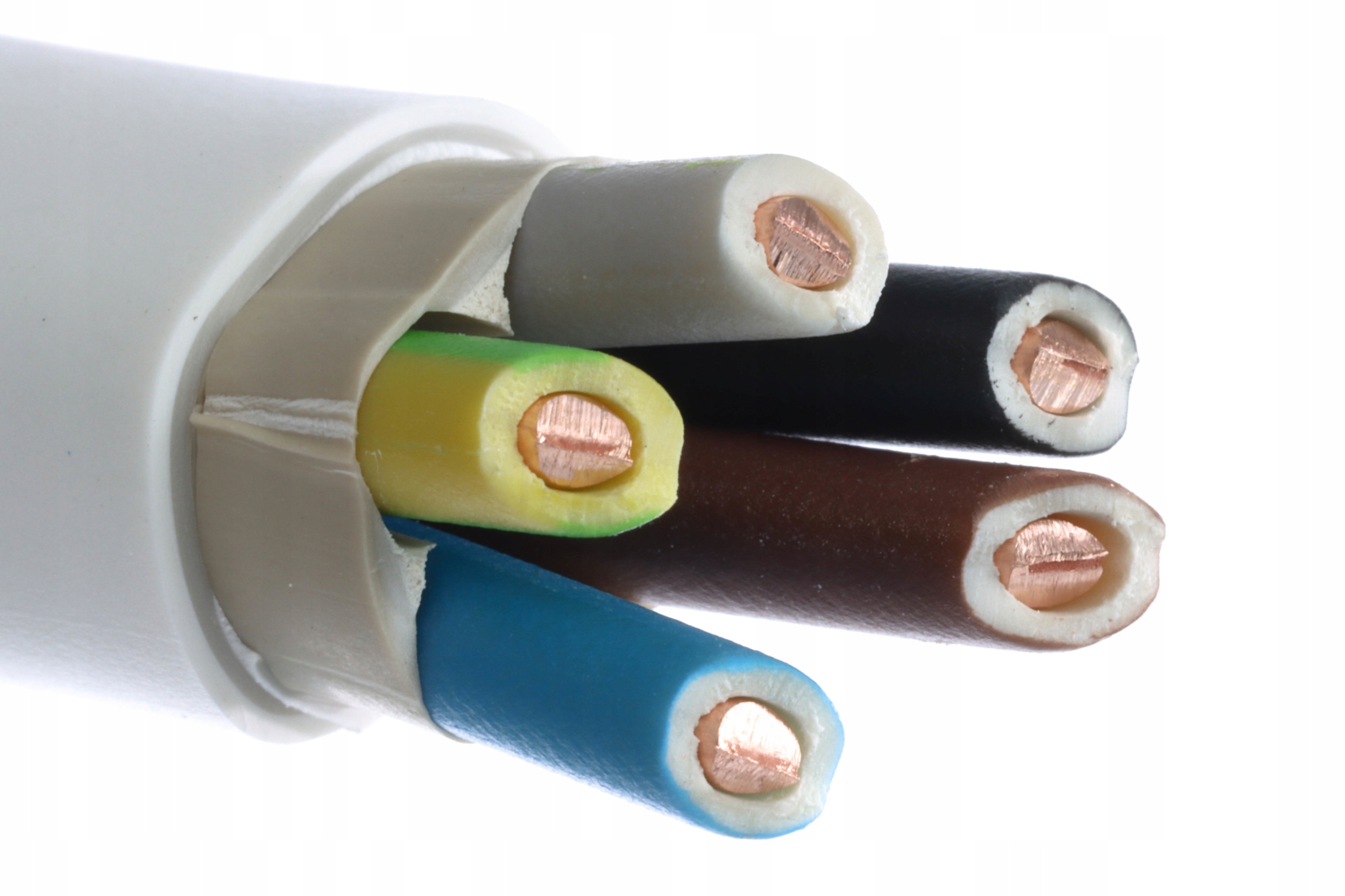 Przewód elektryczny 5x2,5 mm YDY okrągły (YDY(żo) 5x2,5 450/750 -1 ...