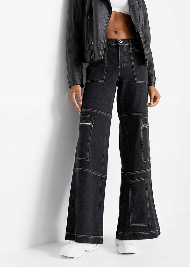 JEANSY SZEROKIE NOGAWKI__48 • Cena, Opinie • Jeansy 17369256373 • Allegro