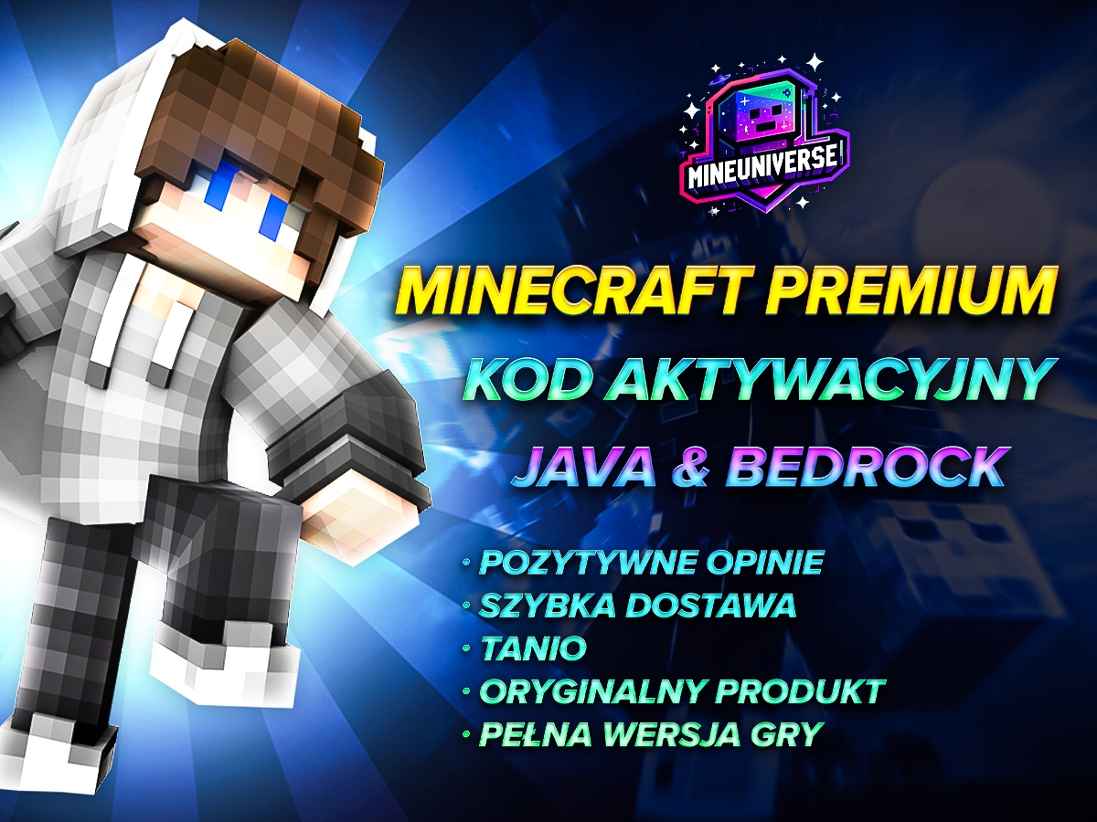 MINECRAFT PREMIUM JAVA & BEDROCK EDITION - KLUCZ AKTYWACYJNY+ GRATIS ...