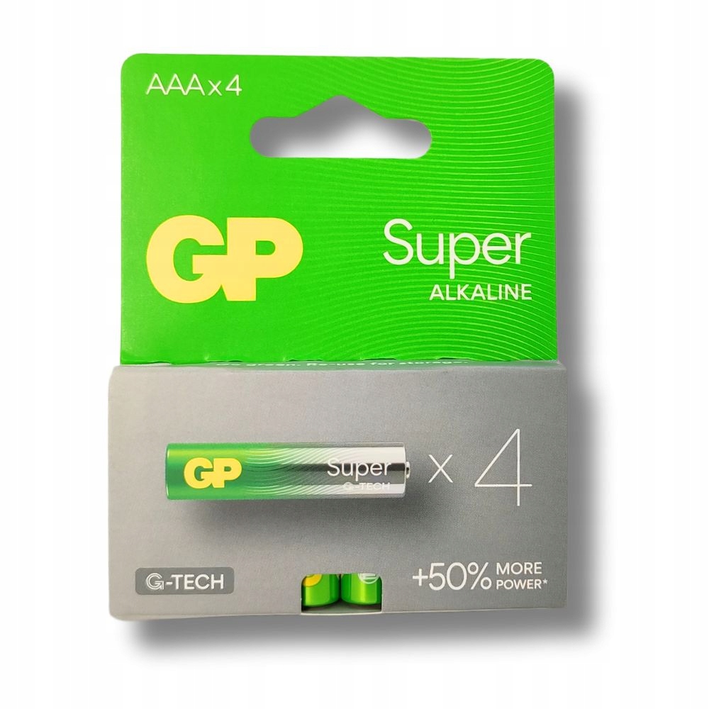 Bateria AAA LR3 4 sztuki alkaliczna GP SUPER GTECH mały paluszek - Sklep, Opinie, Cena w Allegro