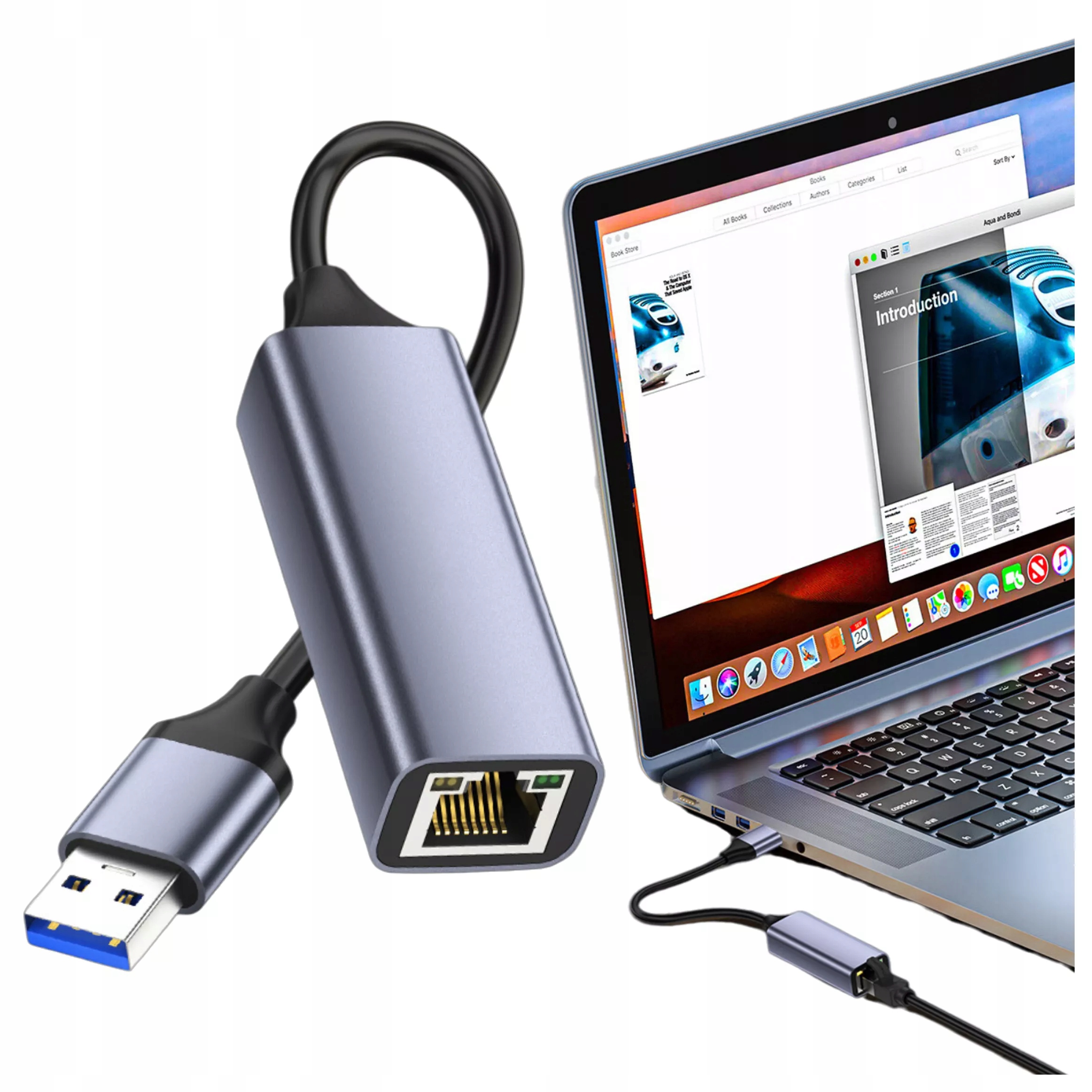 Adaptér USB na Ethernet Adapter Alogy síťová karta LAN RJ45 GIGABIT ...
