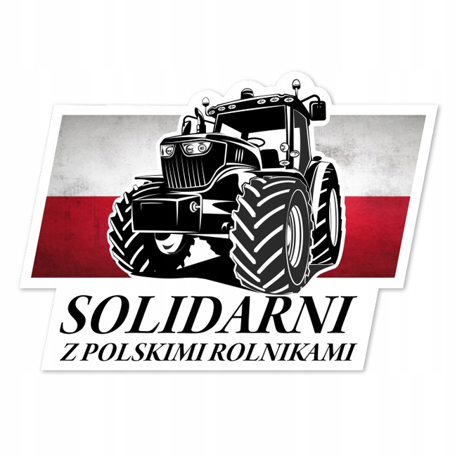 Naklejka na auto protest rolników SOLIDARNI Z POLSKIMI ROLNIKAMI ...