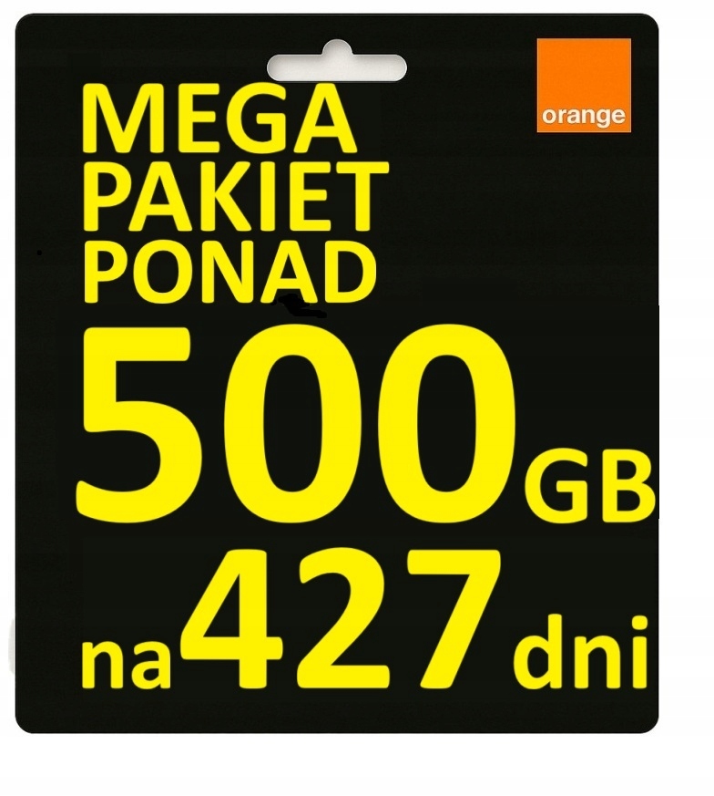 INTERNET MOBILNY NA KARTĘ ORANGE 500 GB ROK i 2MC KARTA SIM 4G 5G - Sklep, Opinie, Cena w Allegro