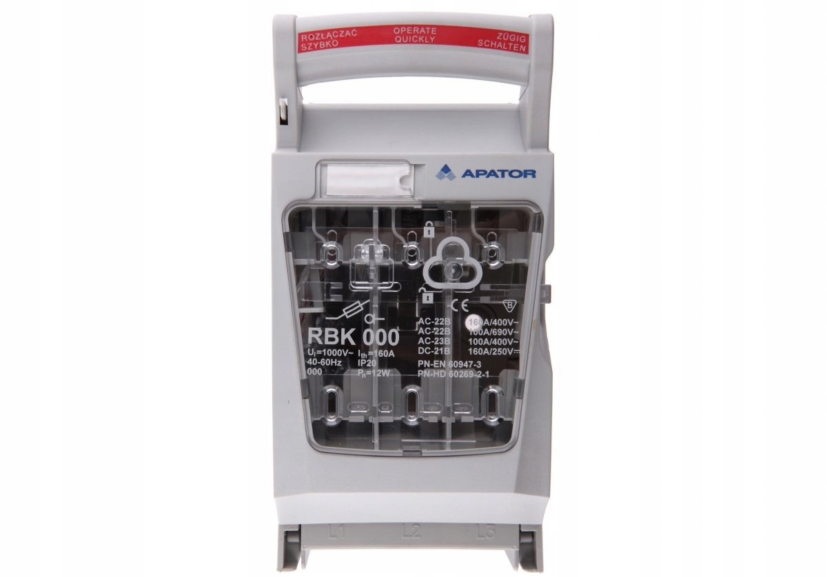 Rozłącznik bezpiecznikowy 160A RBK 000 pro (63-823191-011) • Cena ...