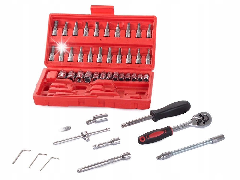 ZESTAW KLUCZY NASADOWYCH KLUCZE NASADOWE 46 TORX Bity Wkrętaki Imbusy 5902802911681 za 85.99PLN ...