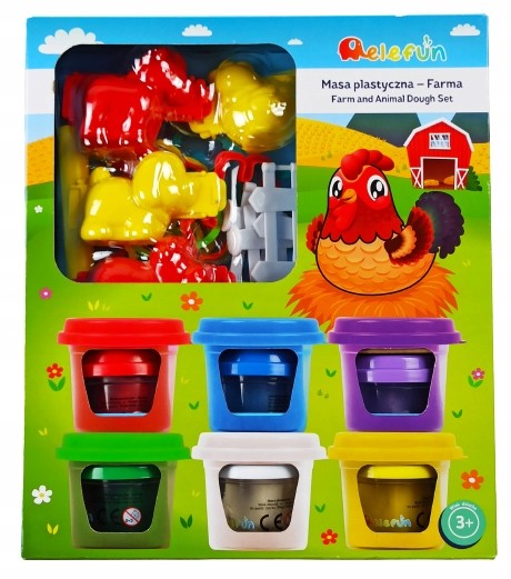 MASA PLASTYCZNA FARMA, 6 KOLOROWYCH POJEMNICZKÓW (5609288269885) • Cena ...