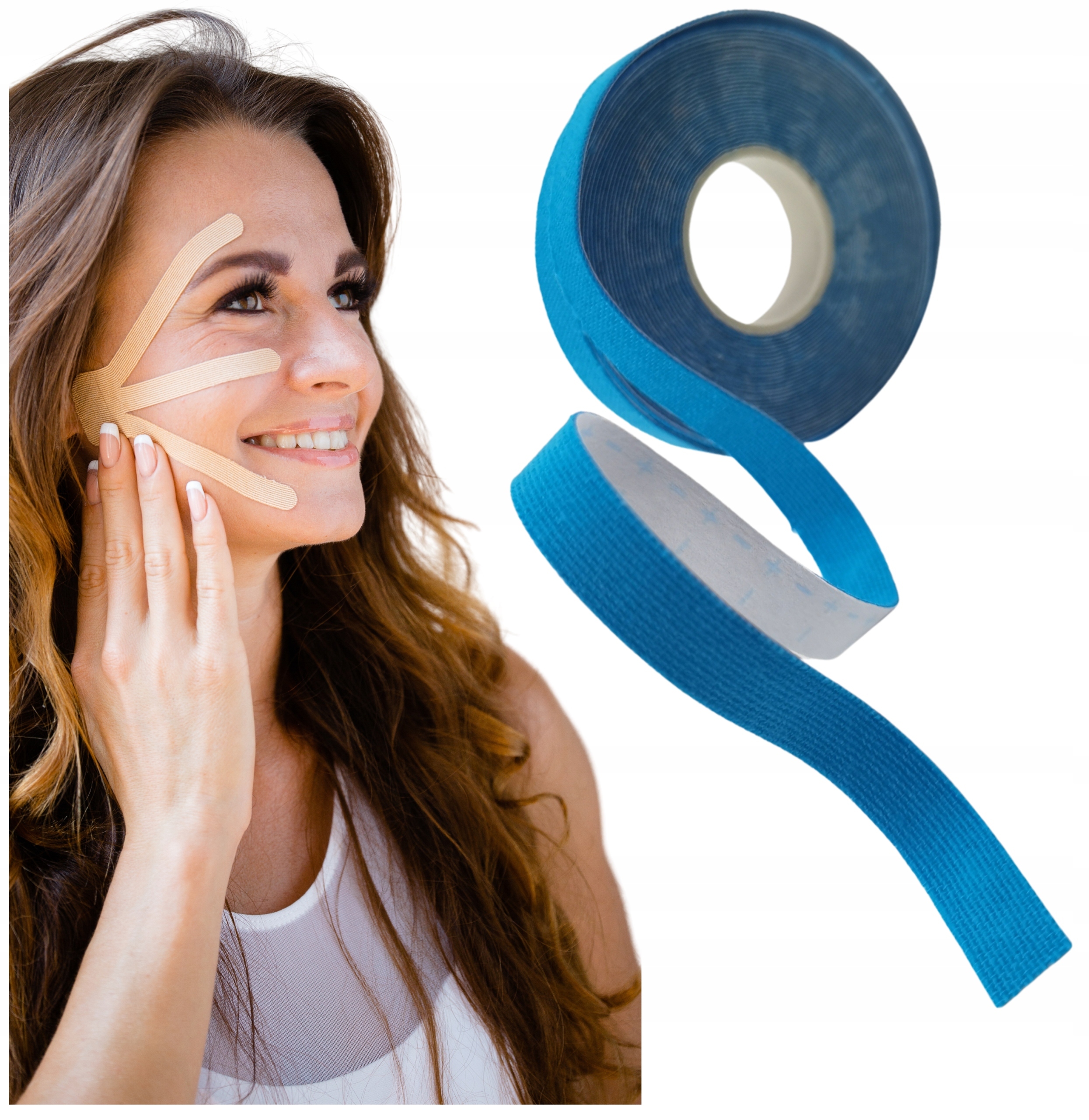 Taśma do tapingu twarzy kinezjologiczna NATURALNY LIFTING FACE BEAUTY tejp - Inna marka | Sport ...