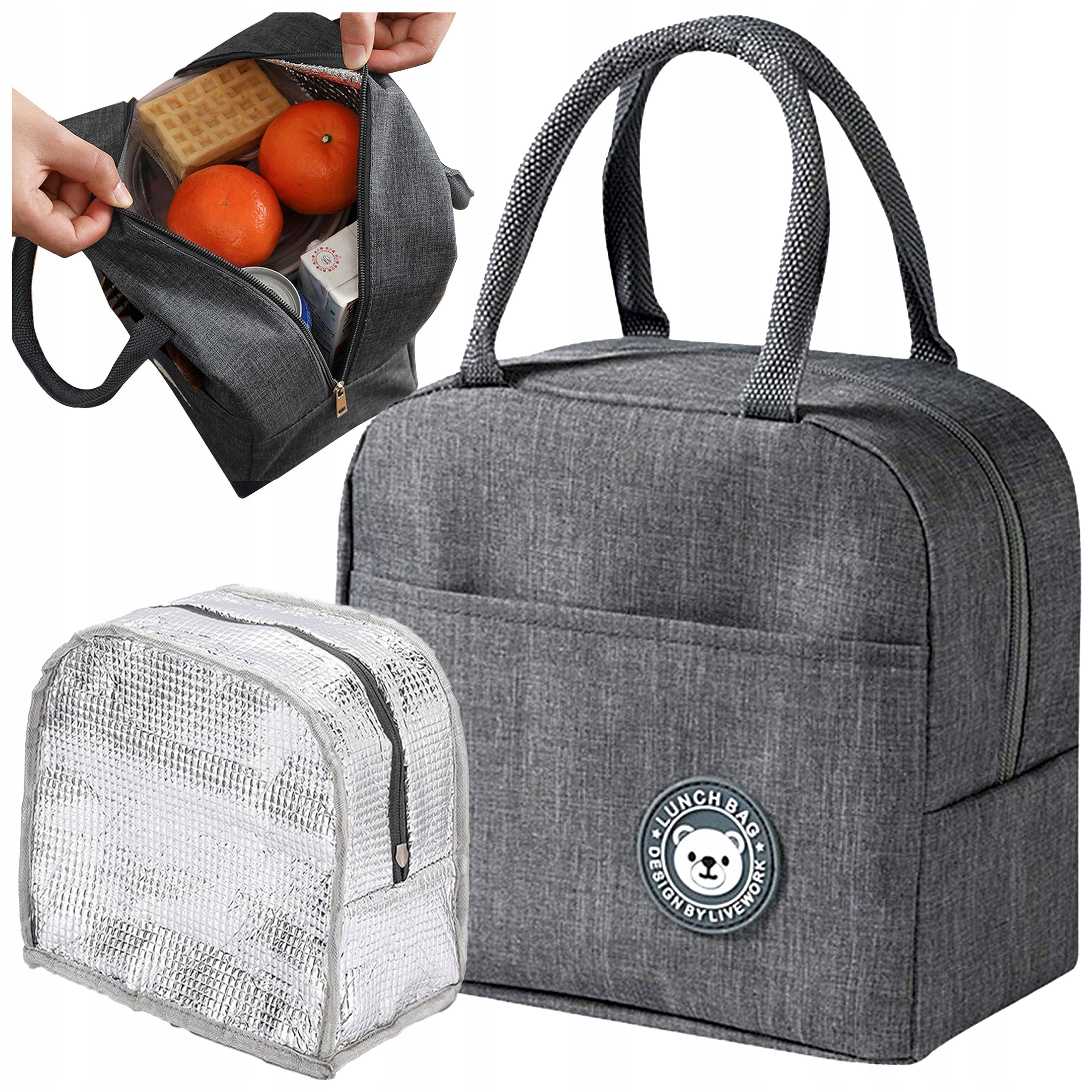 Termotaška Mawe Izolační taška na jídlo šedá 4,5 l - Allegro