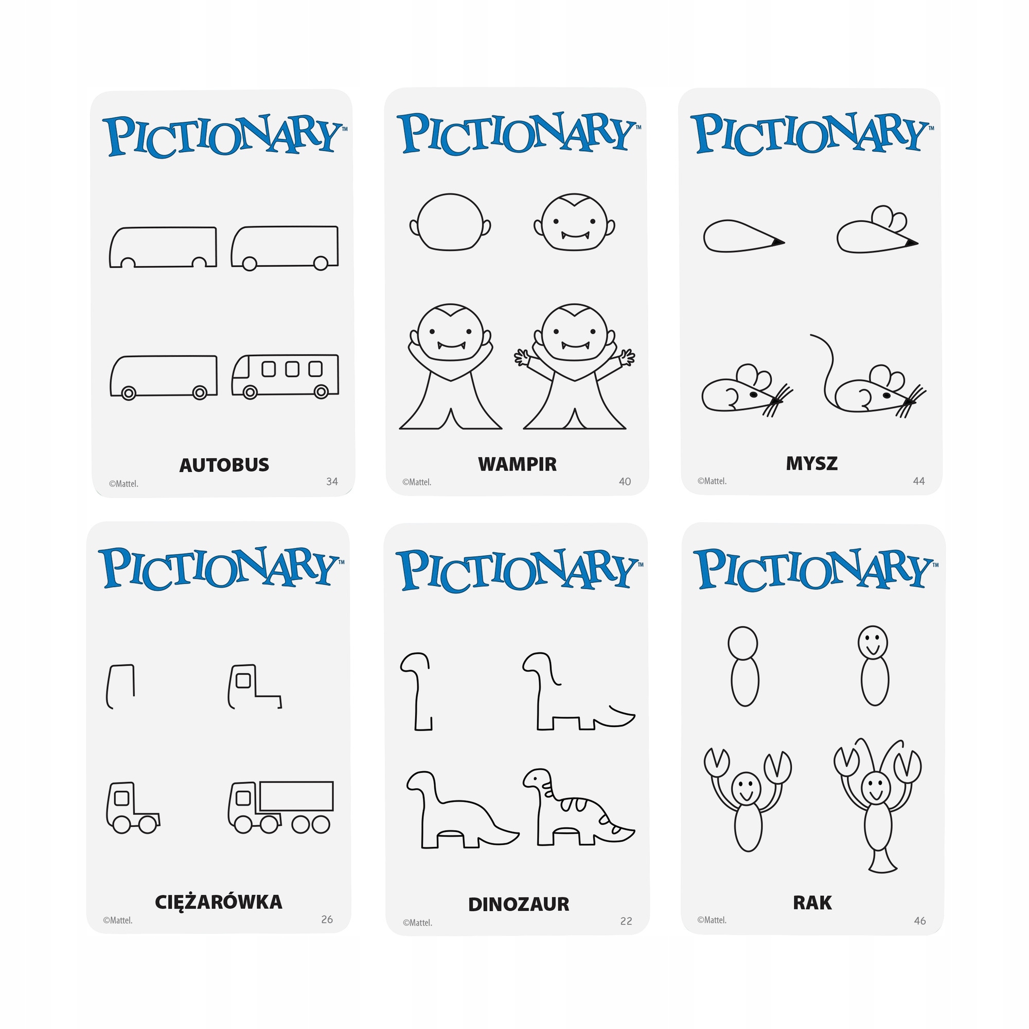 Društvena igra Pictionary Obiteljska igra za crtanje Mattel