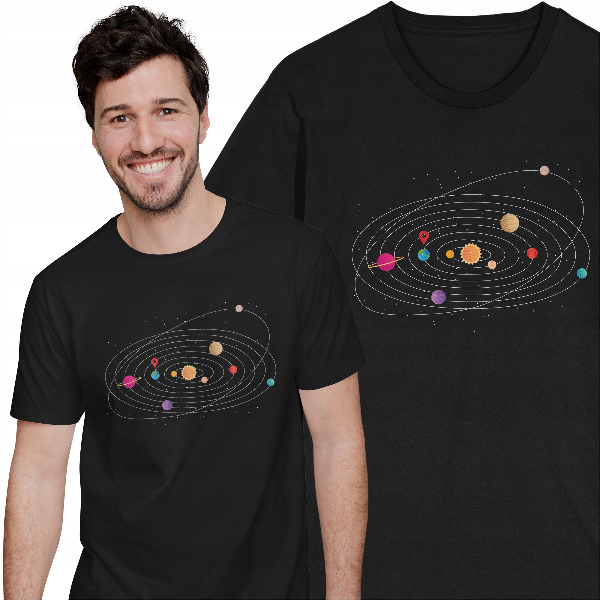 Sluneční soustava Tričko Mapy Mapa Google Země Měsíc Slunce Mars Venuše ...