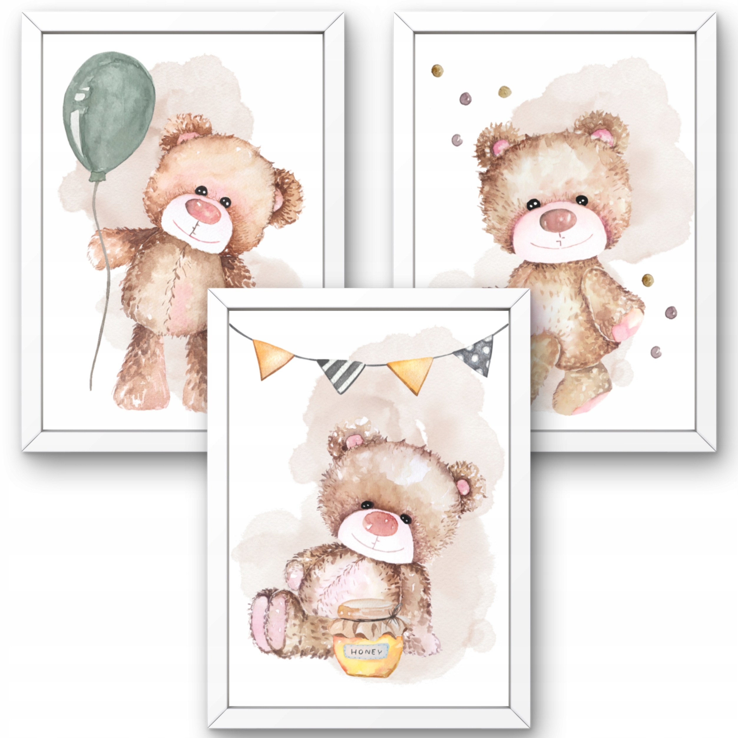 OBRAZKI PLAKATY DO POKOJU DZIECIĘCEGO PLUSZOWY MIŚ 14057669403 - Allegro.pl