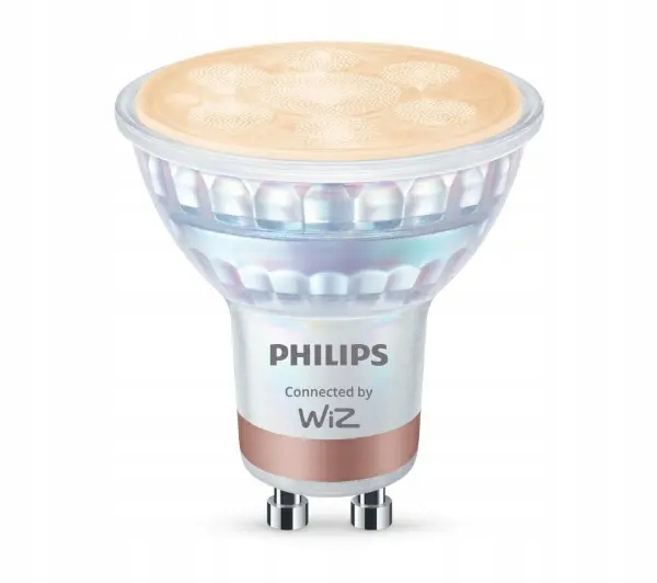2x Żarówka LED GU10 4,7W = 50W 2700-6500K CCT 36° SMART WiFi Philips WiZ (8720169296749) • Cena ...