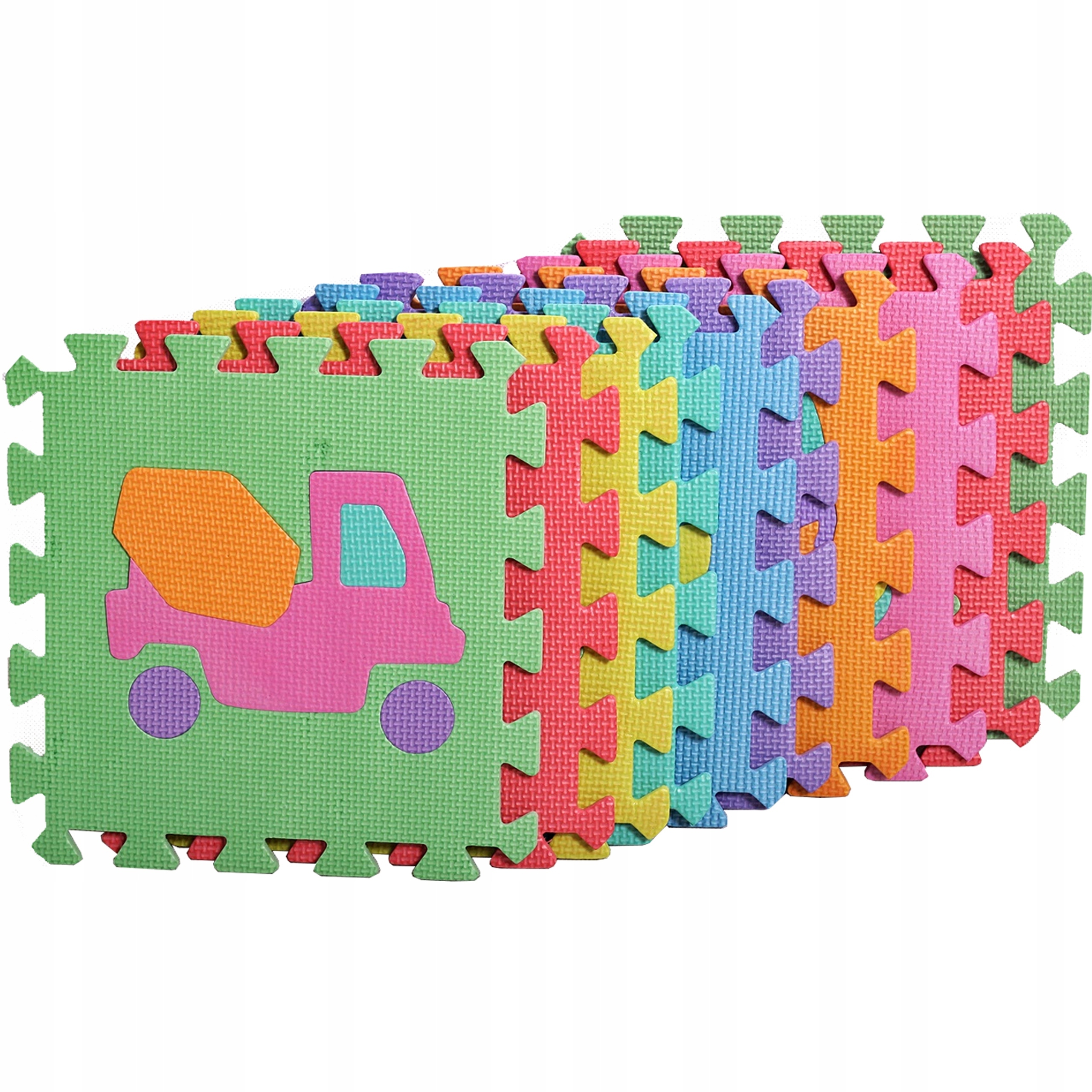 PUZZLE PIANKOWE MATA PIANKOWA KSZTAŁTY 29x29 10szt Dziecko Zabawki ...