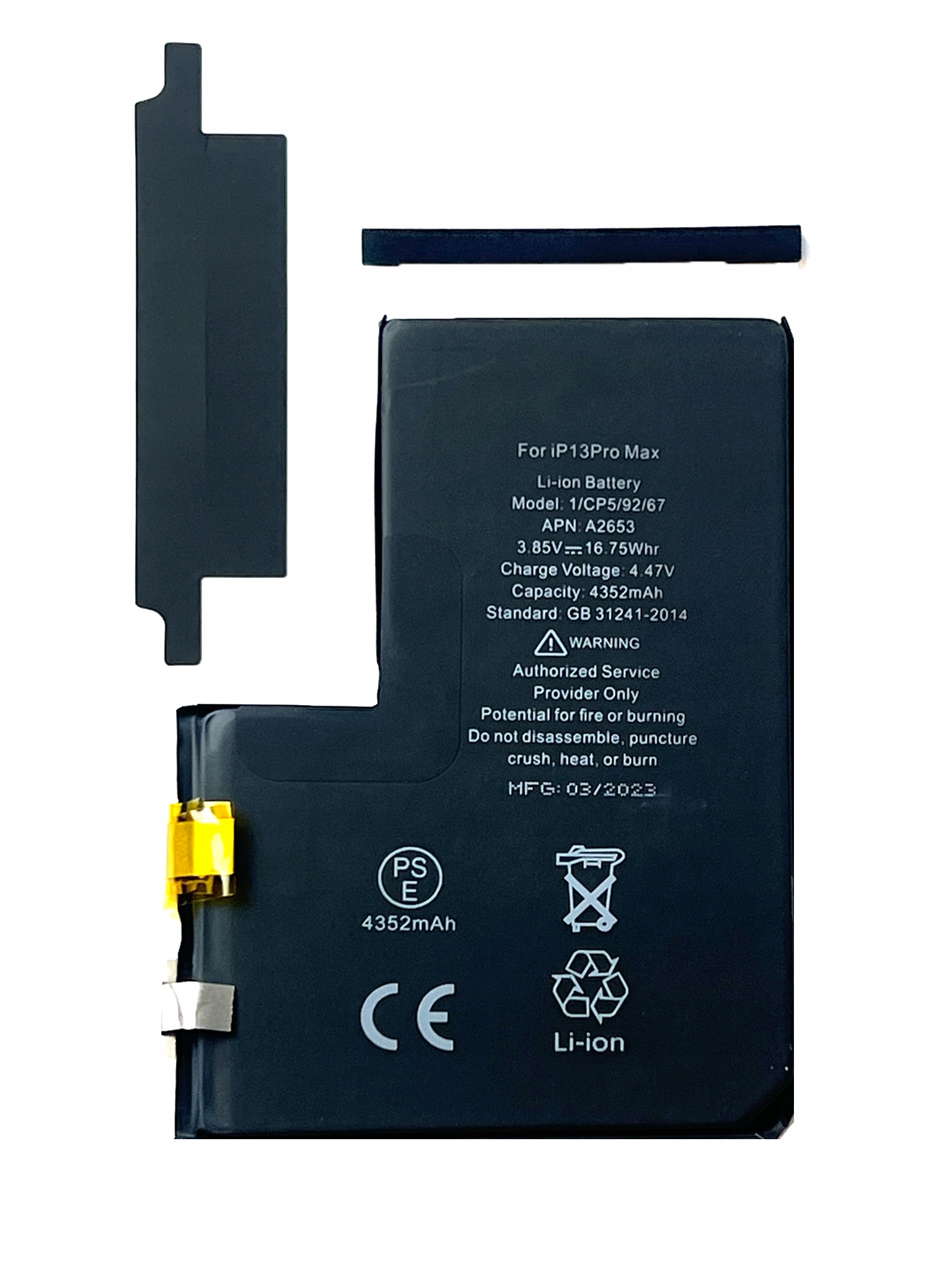 Akkumulátor BMS Nélkül + Ragasztócsík iPhone 13 Pro Max-hoz ...