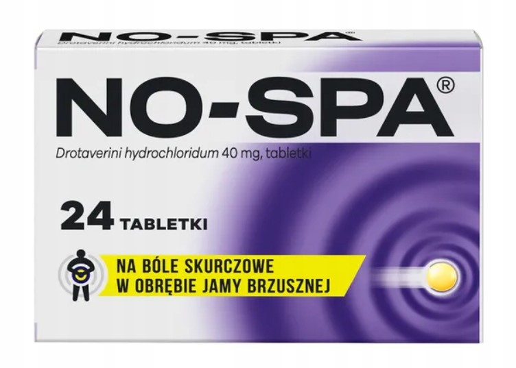 NO-SPA 40 mg, lek na bóle skurczowe brzucha, 24 tabletek powlekanych (5902502992881) • Cena ...