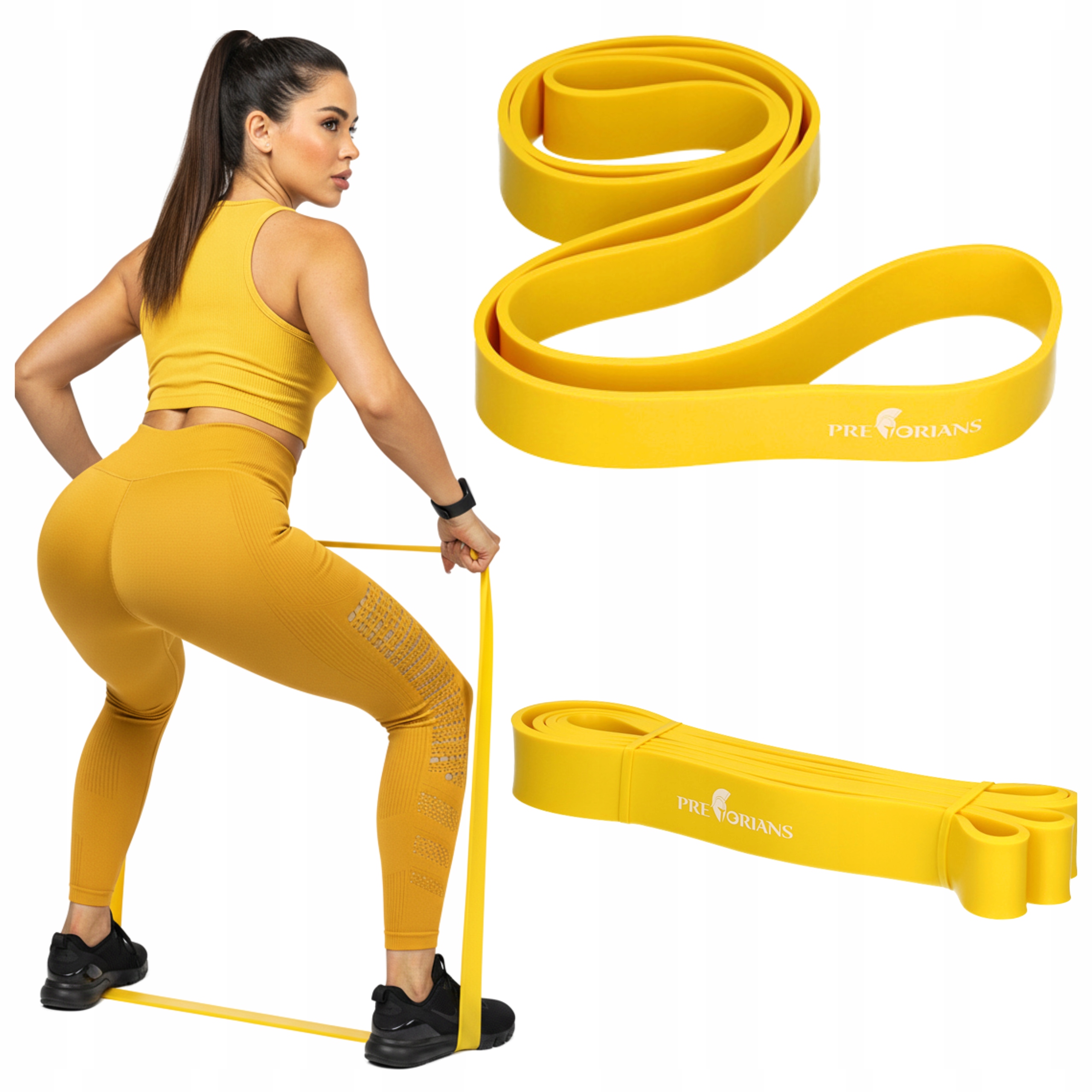 TAŚMA GUMA OPOROWA TRENINGOWA DO ĆWICZEŃ WORKOUT POWER BAND FITNESS 20-46kg - 5907525619111 ...