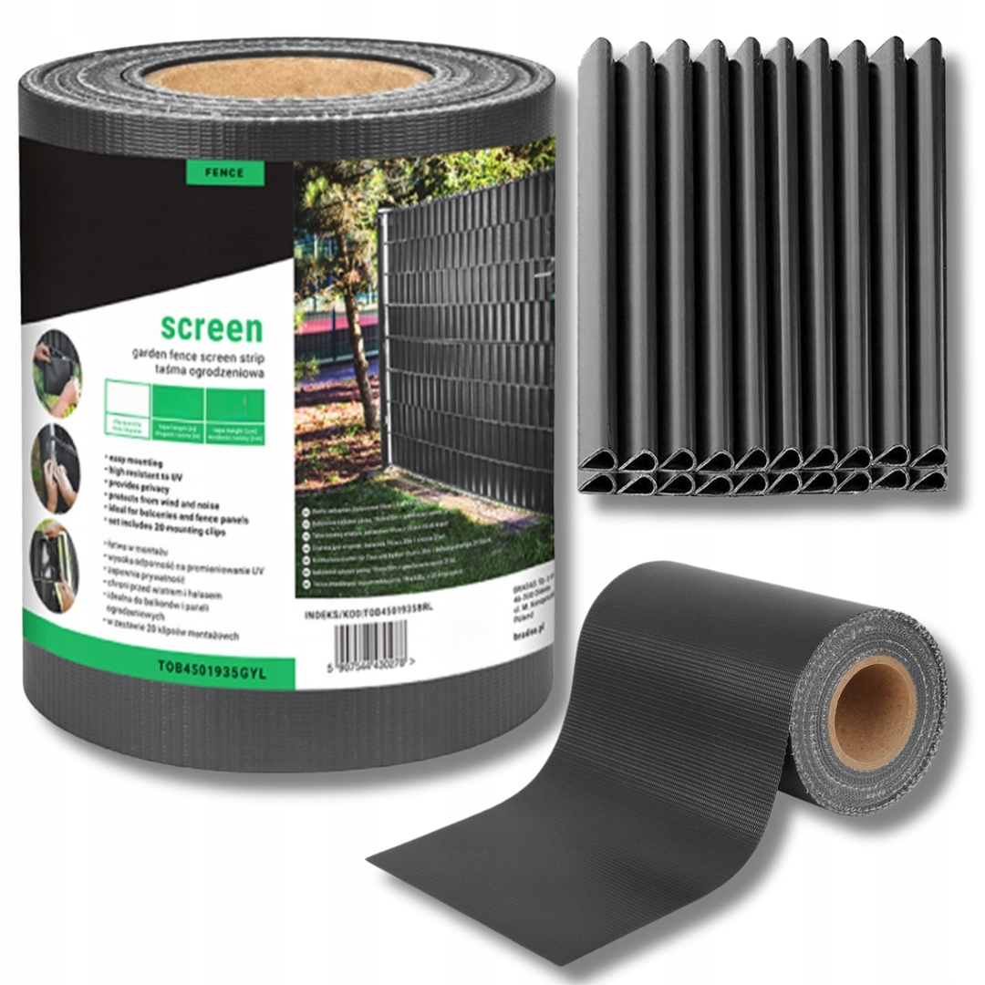 PLOTOVÁ PÁSKA SIVÁ 19 cm KRYT NA PANELOVÝ PLOT 35M za 2344.82EUR - Allegro