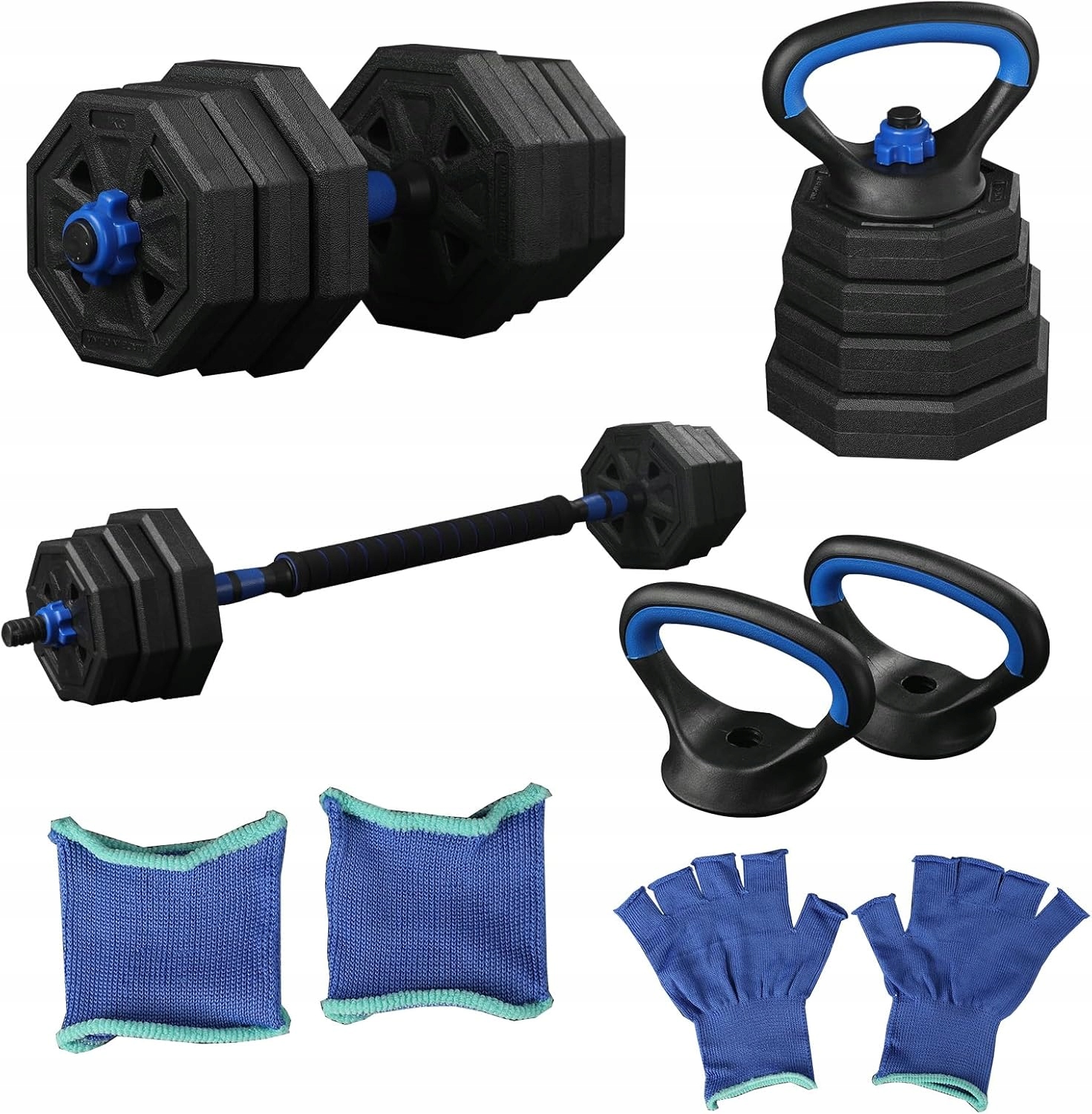 Állítható súlyzók 4in1 40kg HCT STYLE súlyzóval és kettlebellel za ...