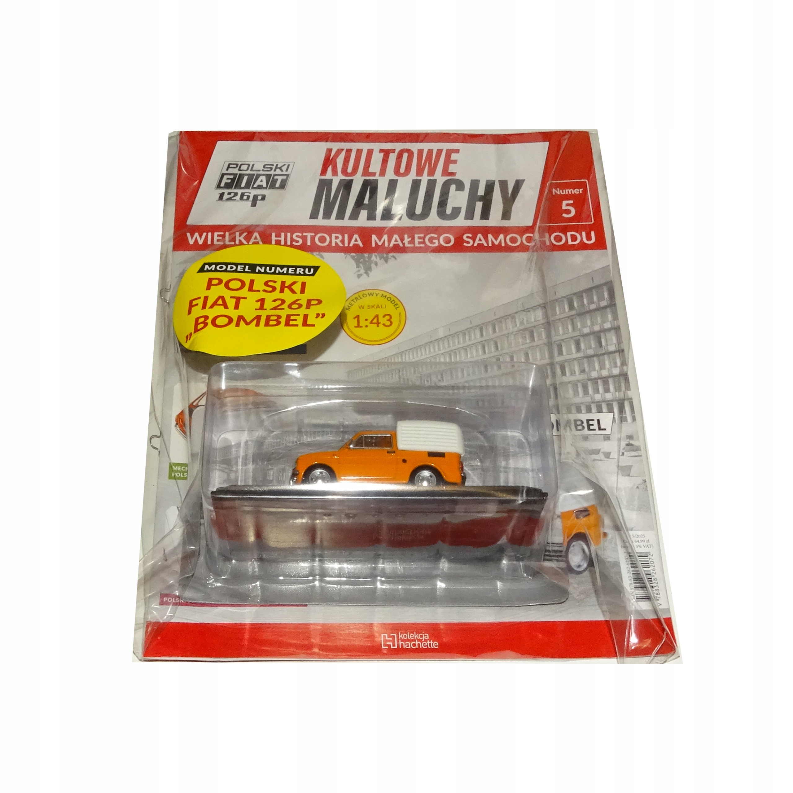 Polski Fiat 126p BOMBEL Kolekcja KULTOWE MALUCHY 5 / 2025 model 1:43 ...