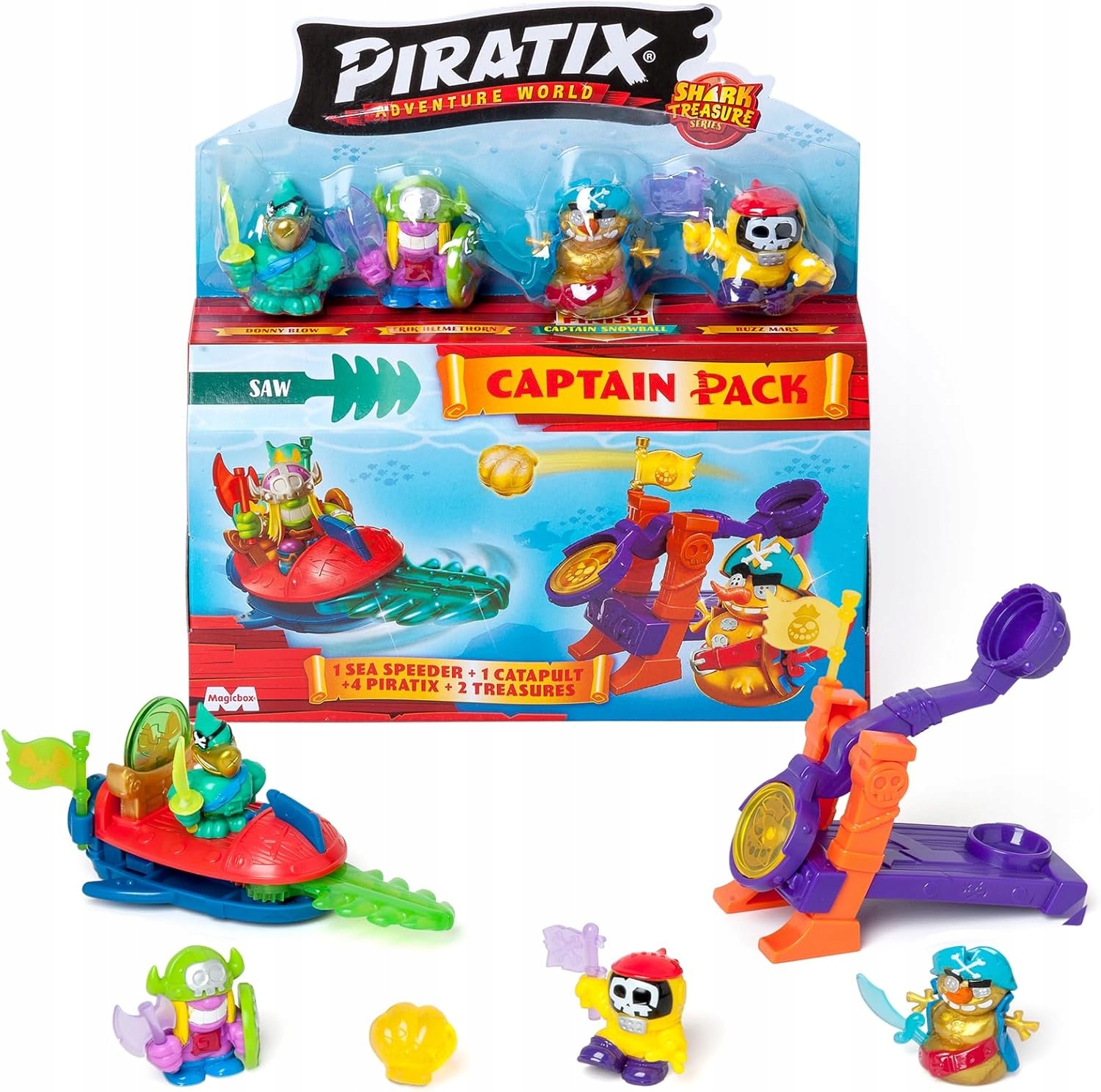 MagicBox - PIRATIX SERIA 2 - SHARK TREASURE - ZESTAW CAPTAIN PACK ...