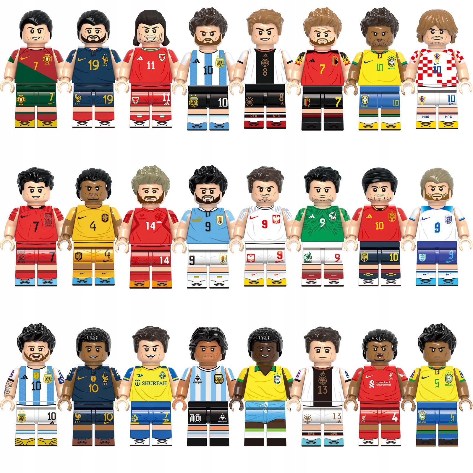 ZESTAW 24 ELEMENTÓW FIGUREK PIŁKARZY LEWANDOWSKI RONALDO 17218530061 ... ZESTAW 24 ELEMENTÓW FIGUREK PIŁKARZY LEWANDOWSKI RONALDO 17218530061 ...